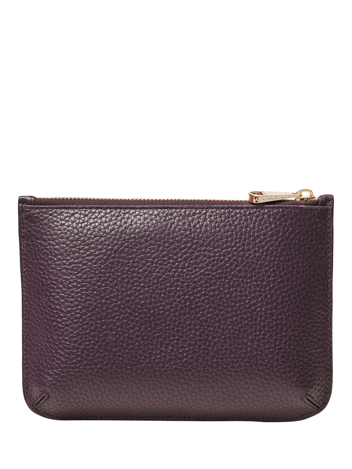 Aspinal of London Medium Ella Pebble Grain Leather Pouch, Fig
