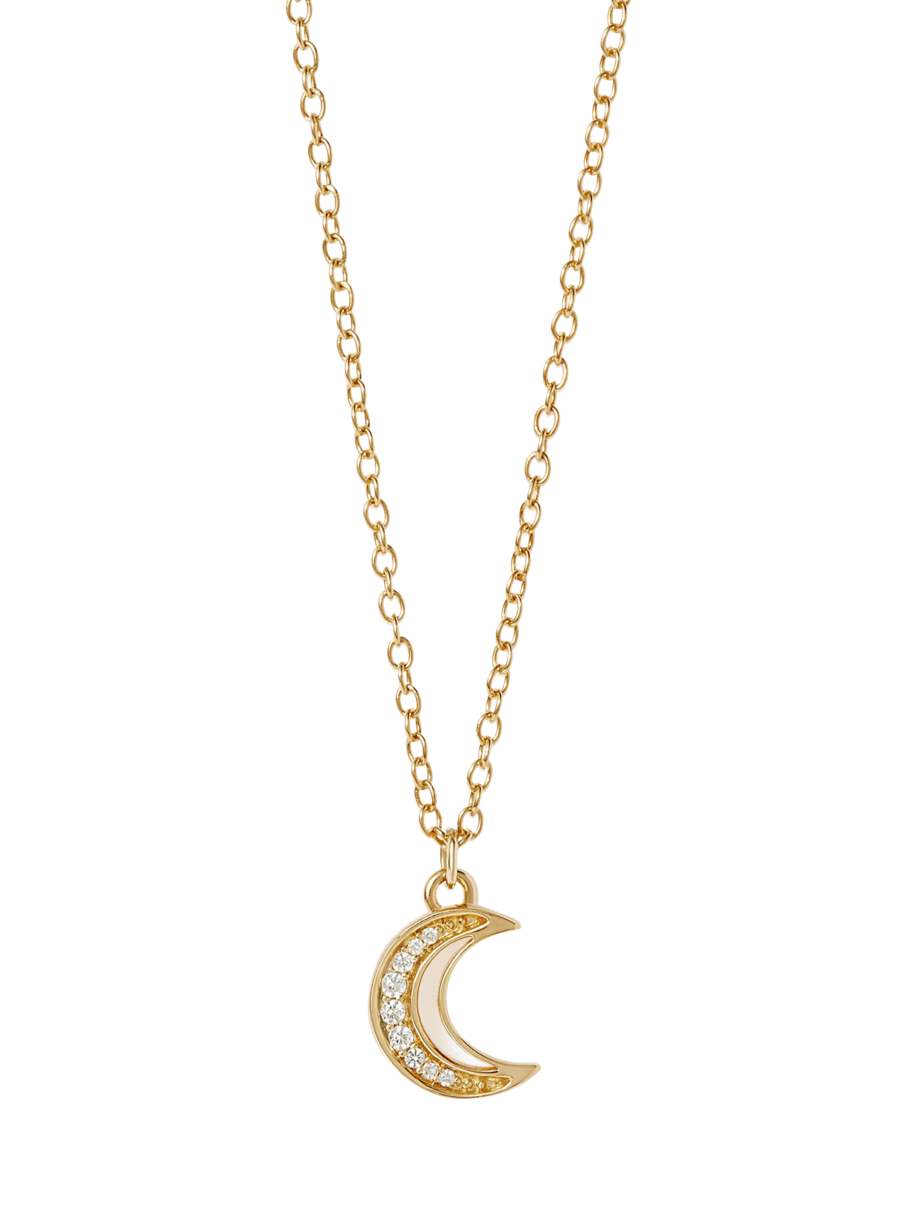 Astley Clarke Biography Motifs Crescent Moon Necklace, Gold