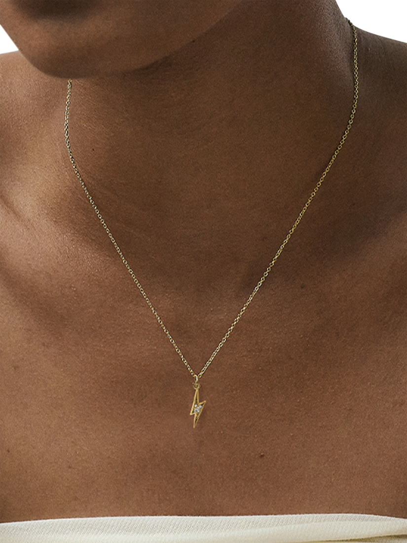 Astley Clarke Biography Motifs Celestial Lightning Pendant, Gold