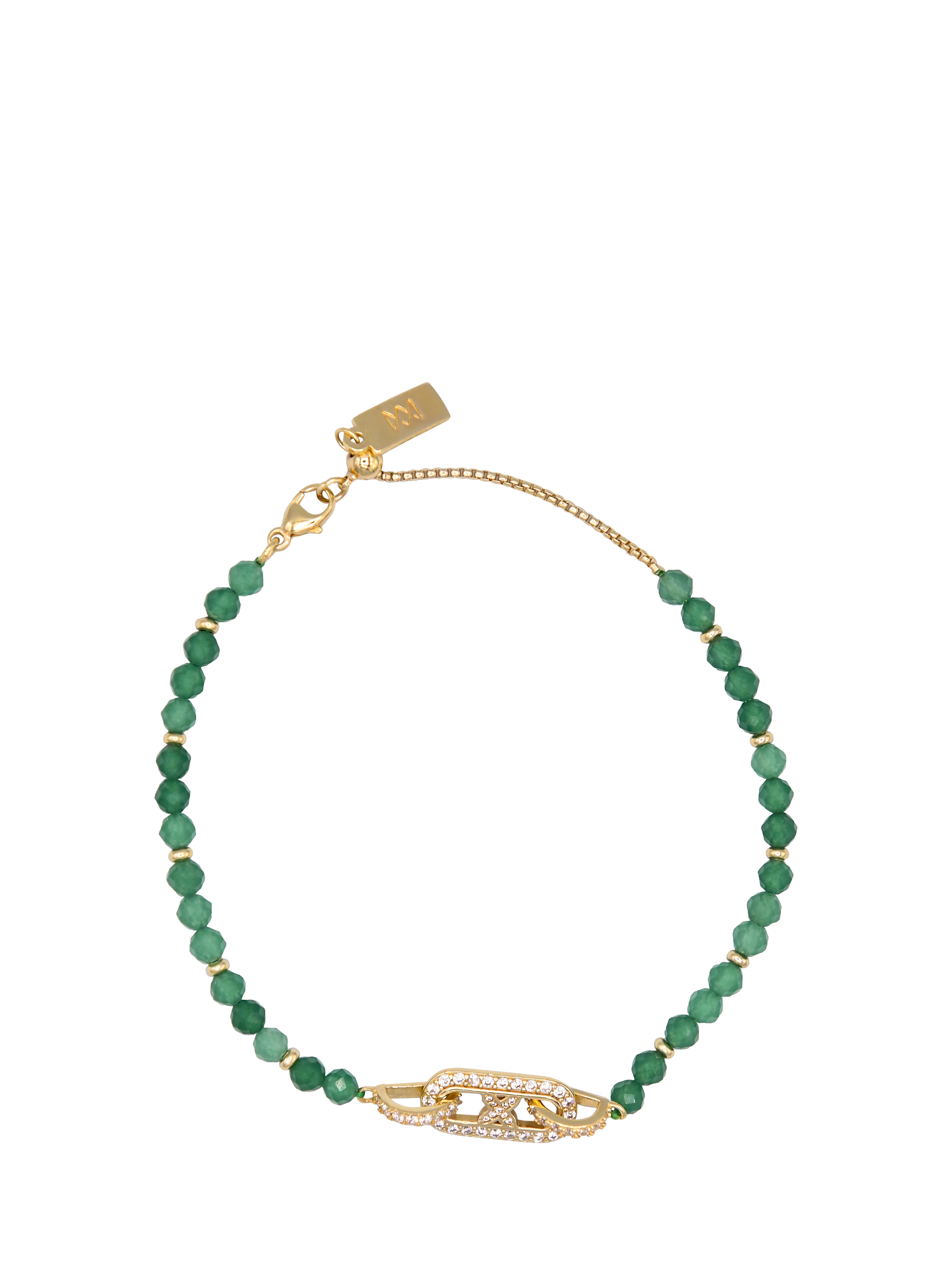 My Jewellery List Tess Daly Kiss Chain Link Friendship Bracelet, Yellow ...