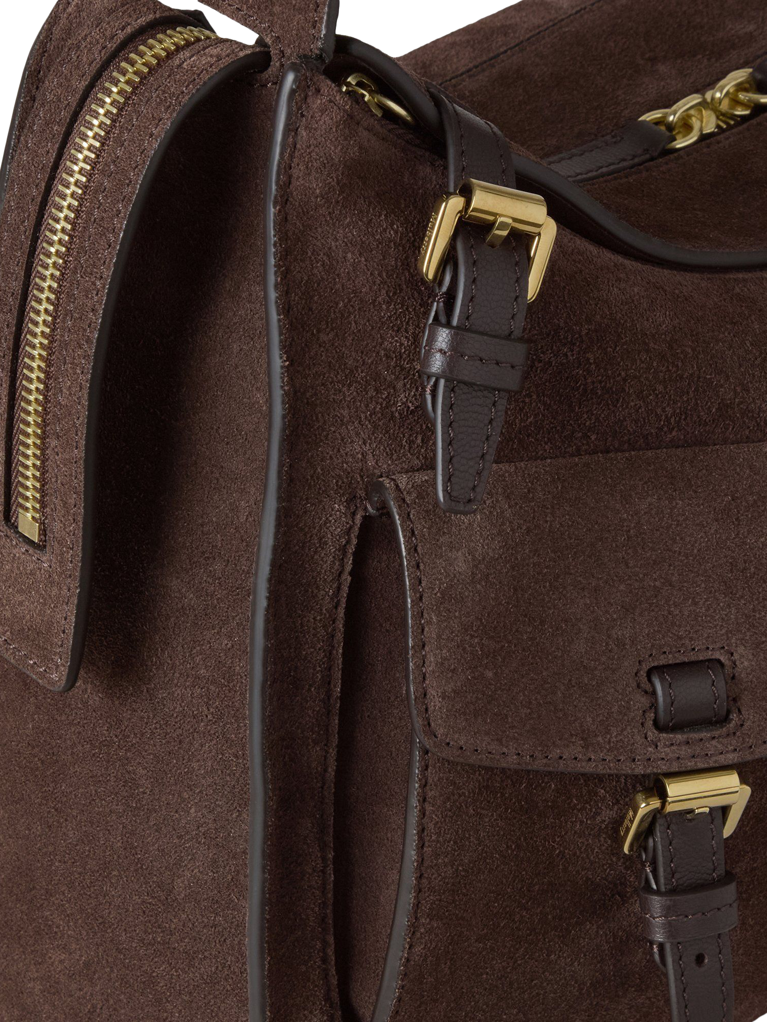 Mulberry Roxanne Suede Shoulder Bag, Chocolate