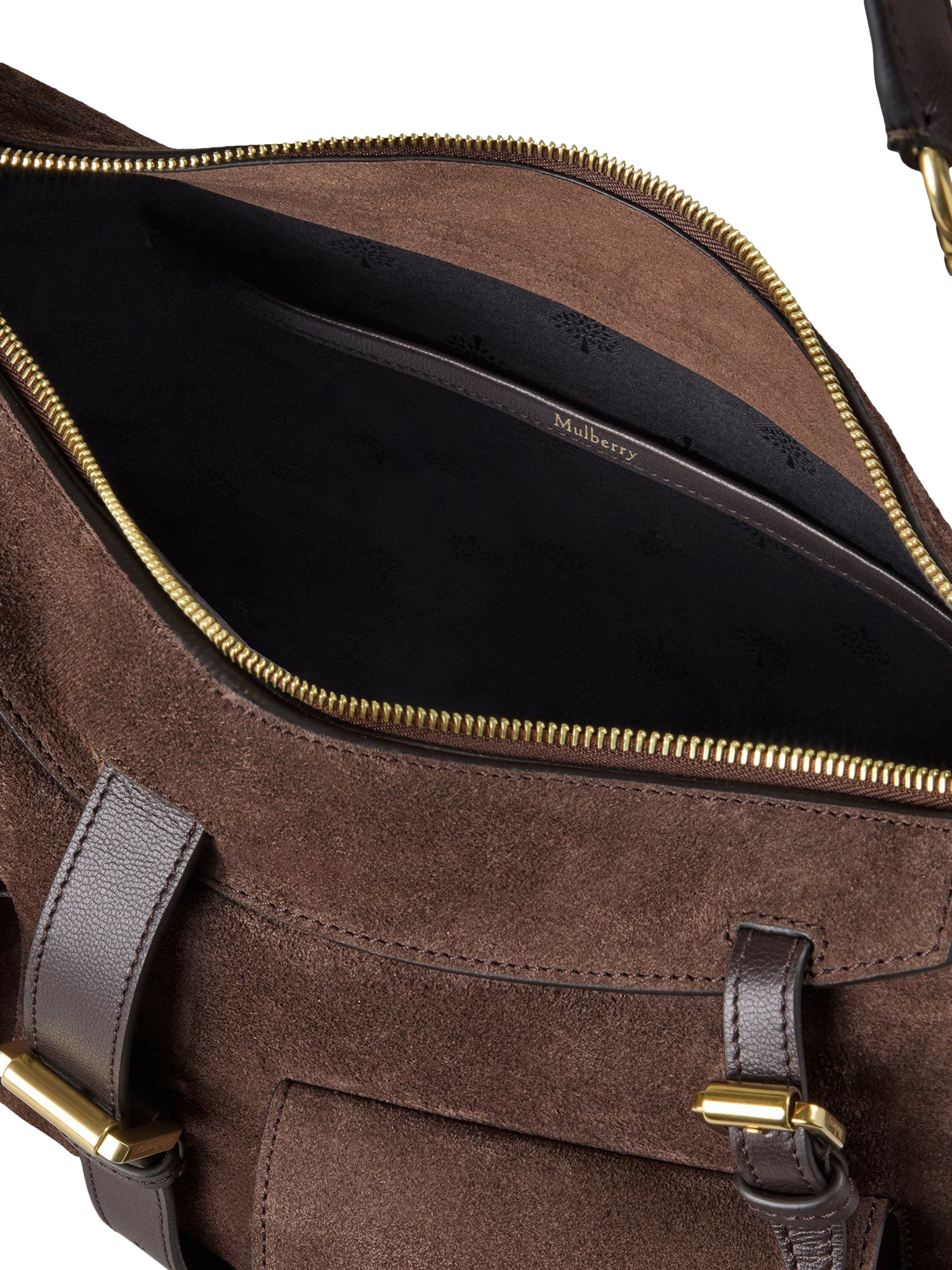 Mulberry Roxanne Suede Shoulder Bag, Chocolate