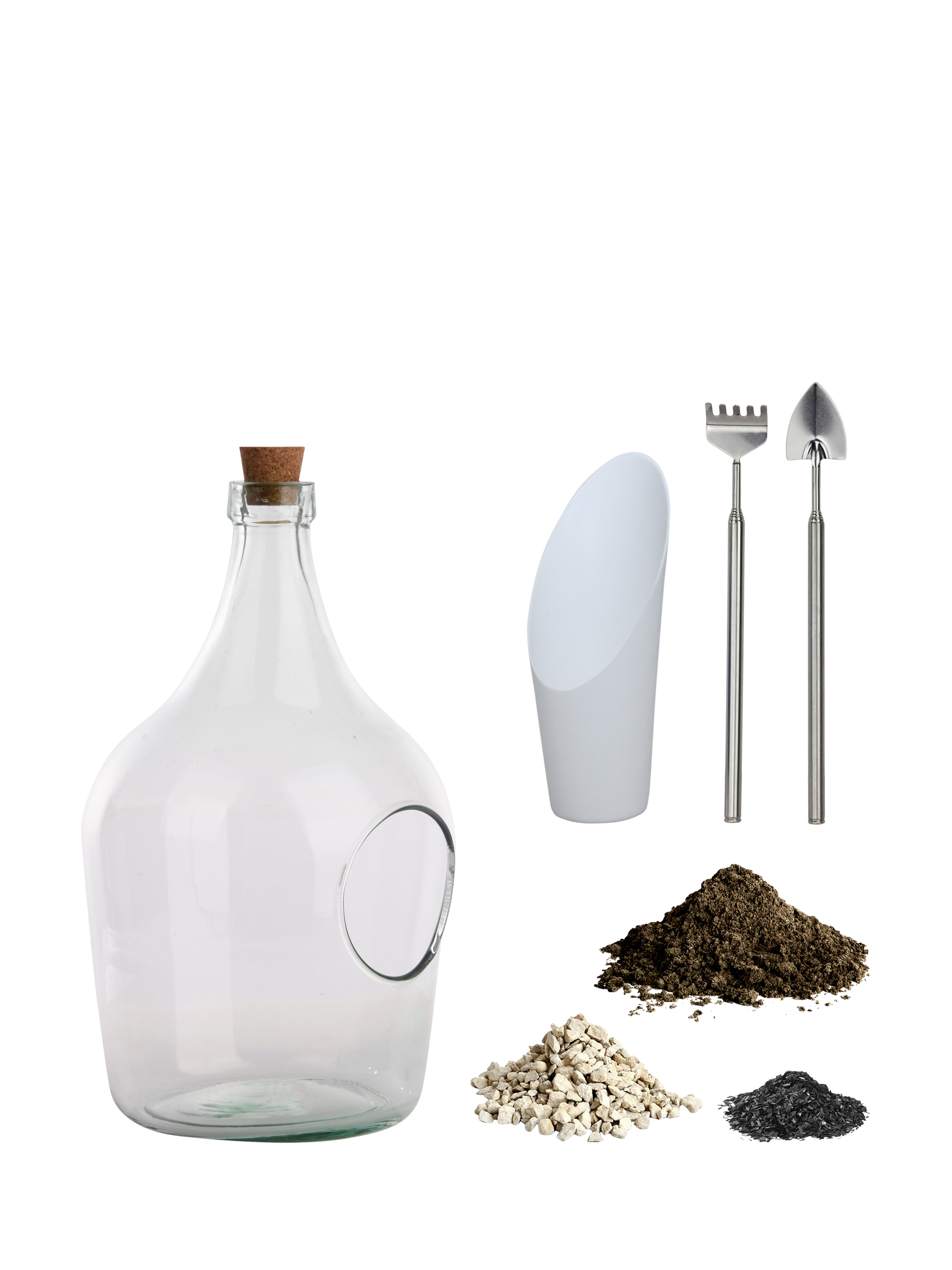 Fallen Fruits DIY Bottle Glass Plant Terrarium Set, 3L