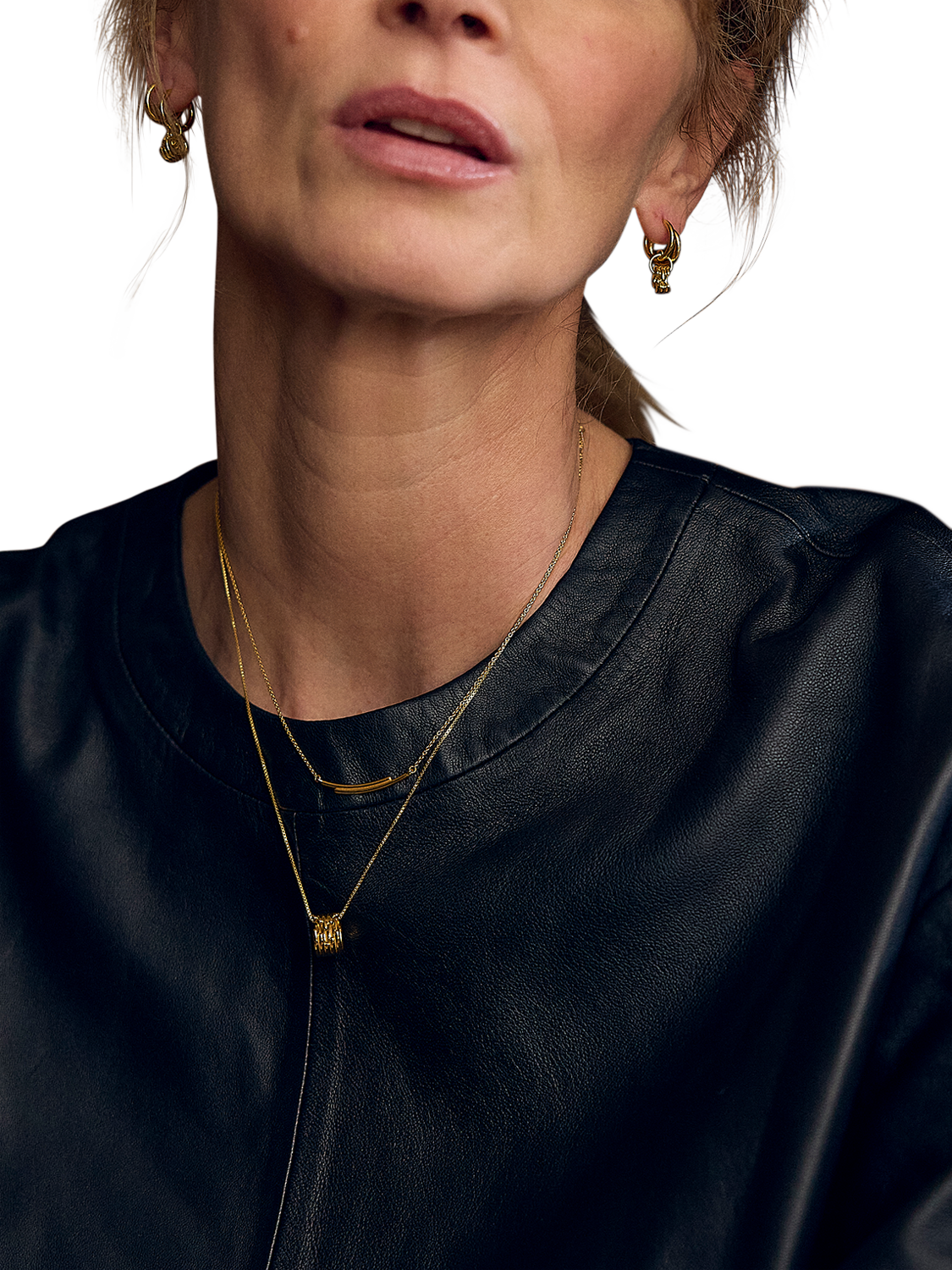 Rachel Jackson London Lifestream Illusion Hoop Earrings, Gold