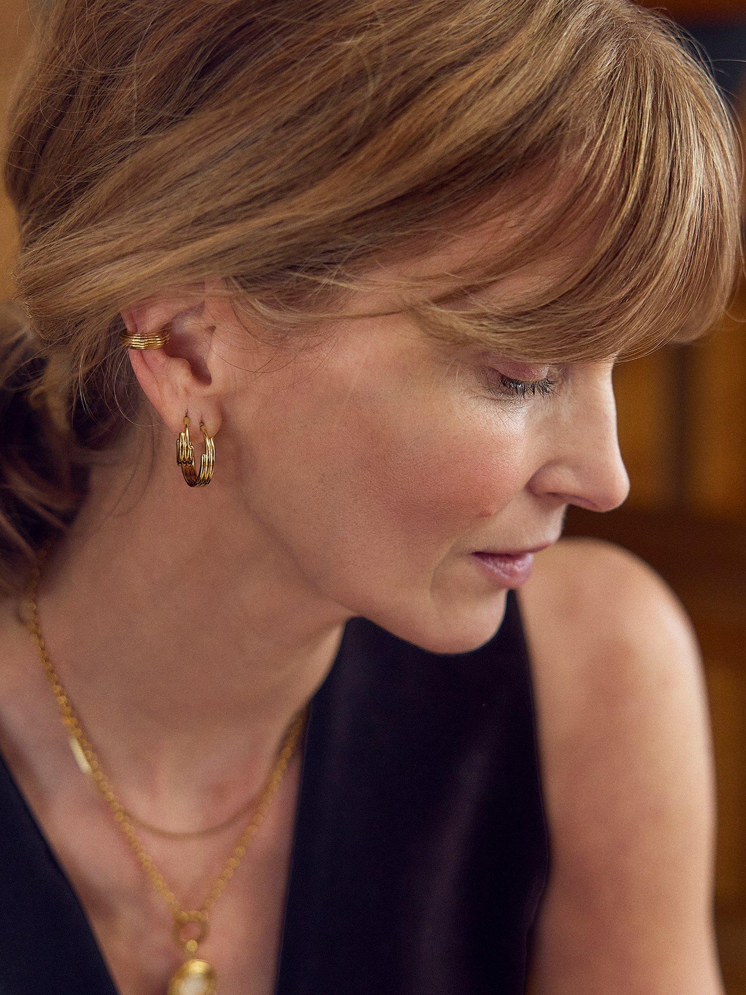 Rachel Jackson London Small Evolve Hoop Earrings, Gold