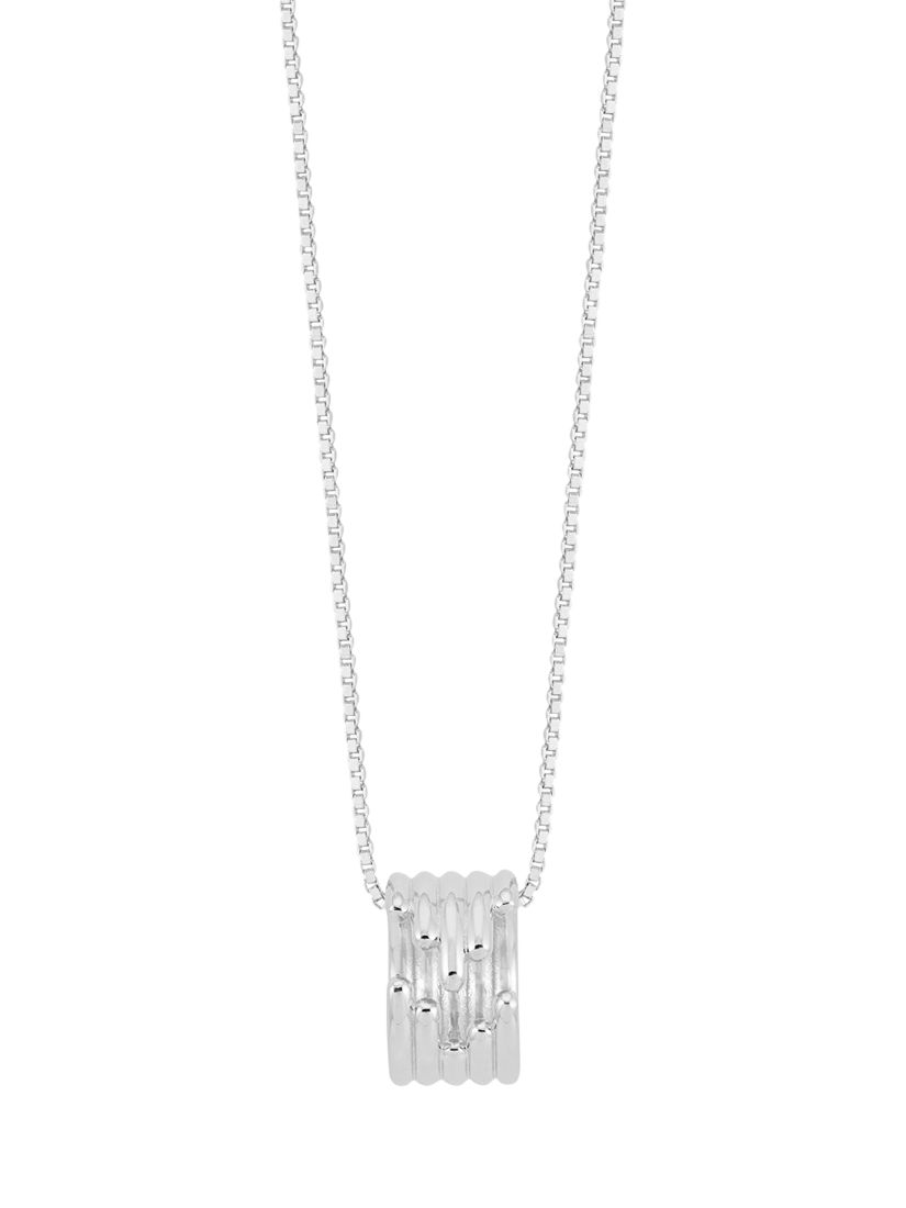 Rachel Jackson London Lifestream Ring Necklace, Silver