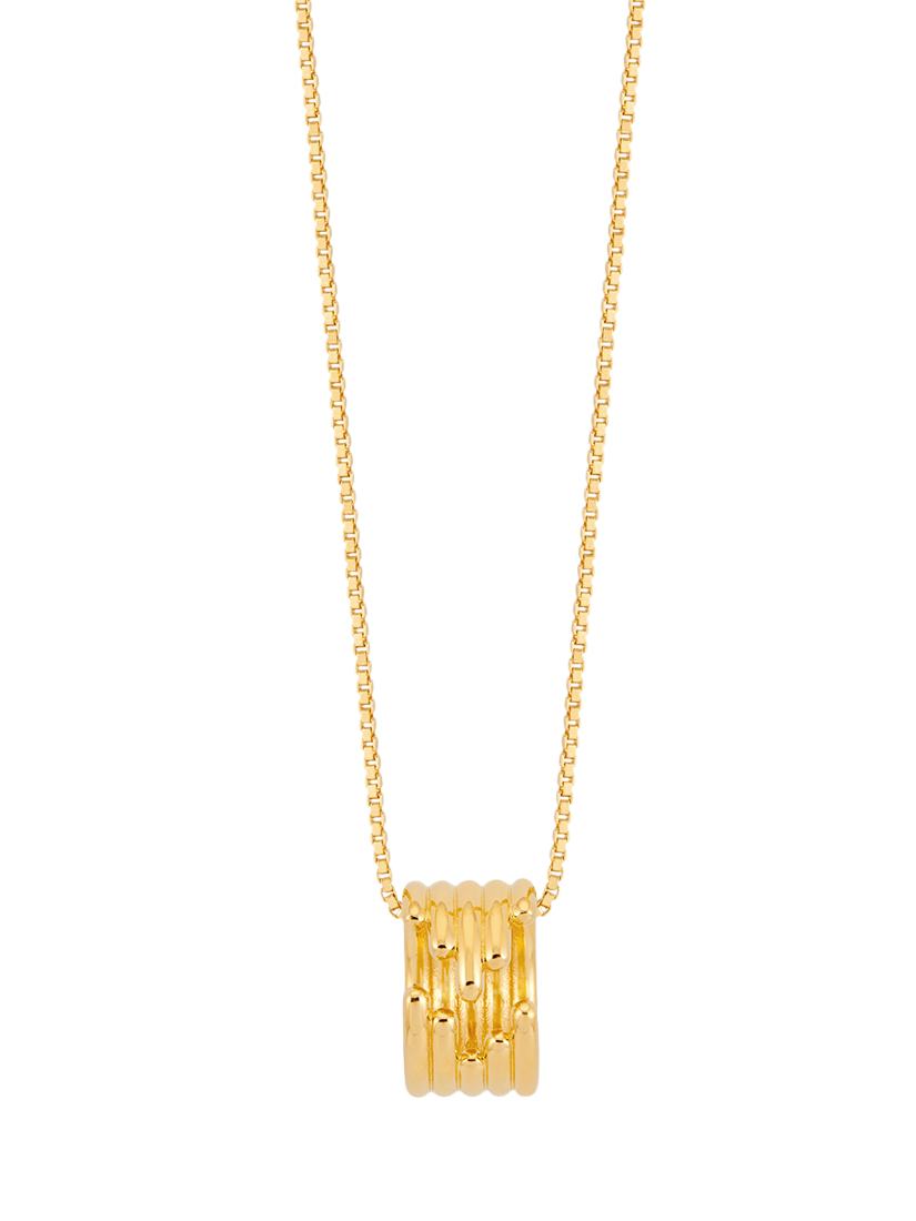 Rachel Jackson London Lifestream Ring Necklace, Gold