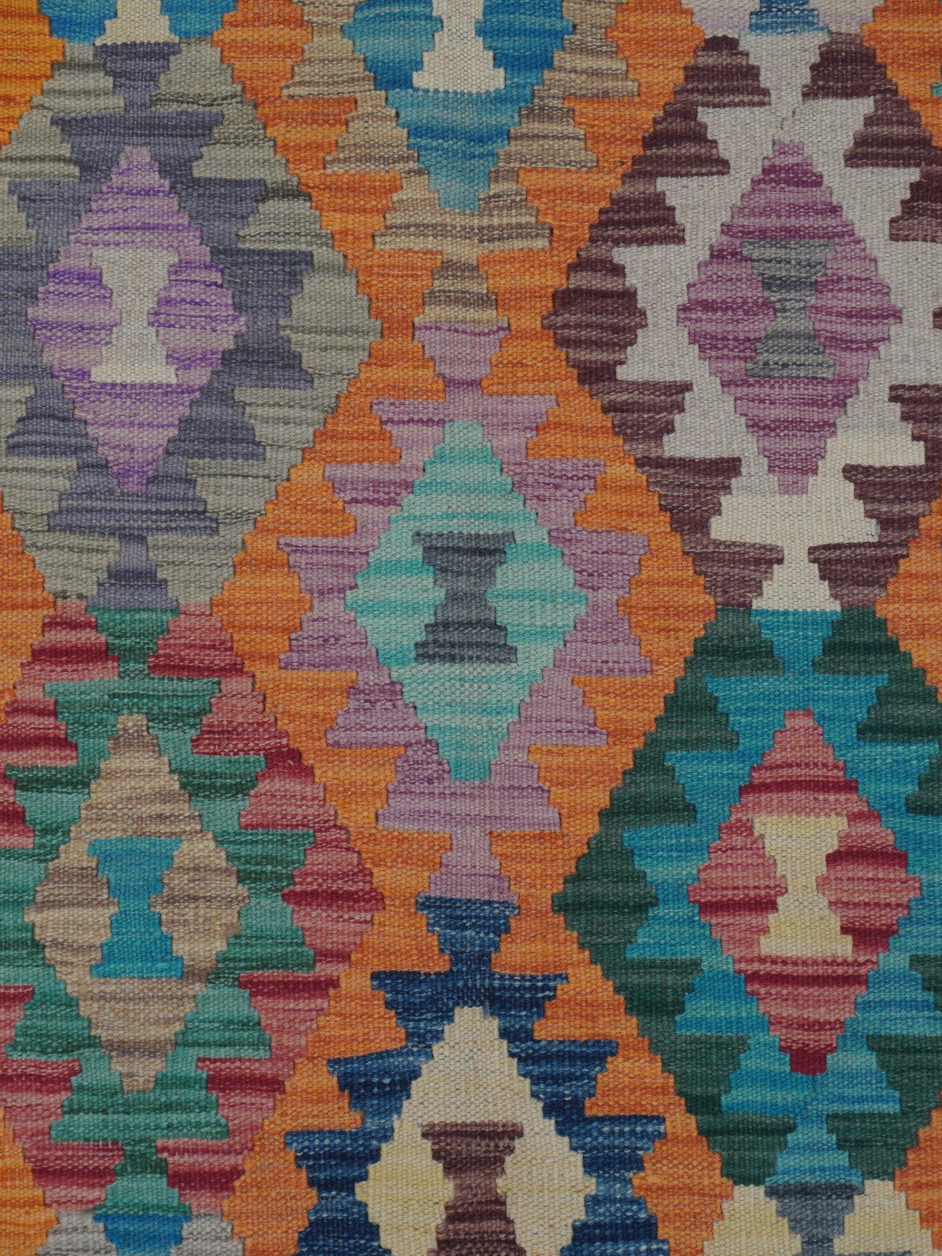 Gooch Oriental Kelim Pure Wool Rug, Multi, L241 x W180 cm