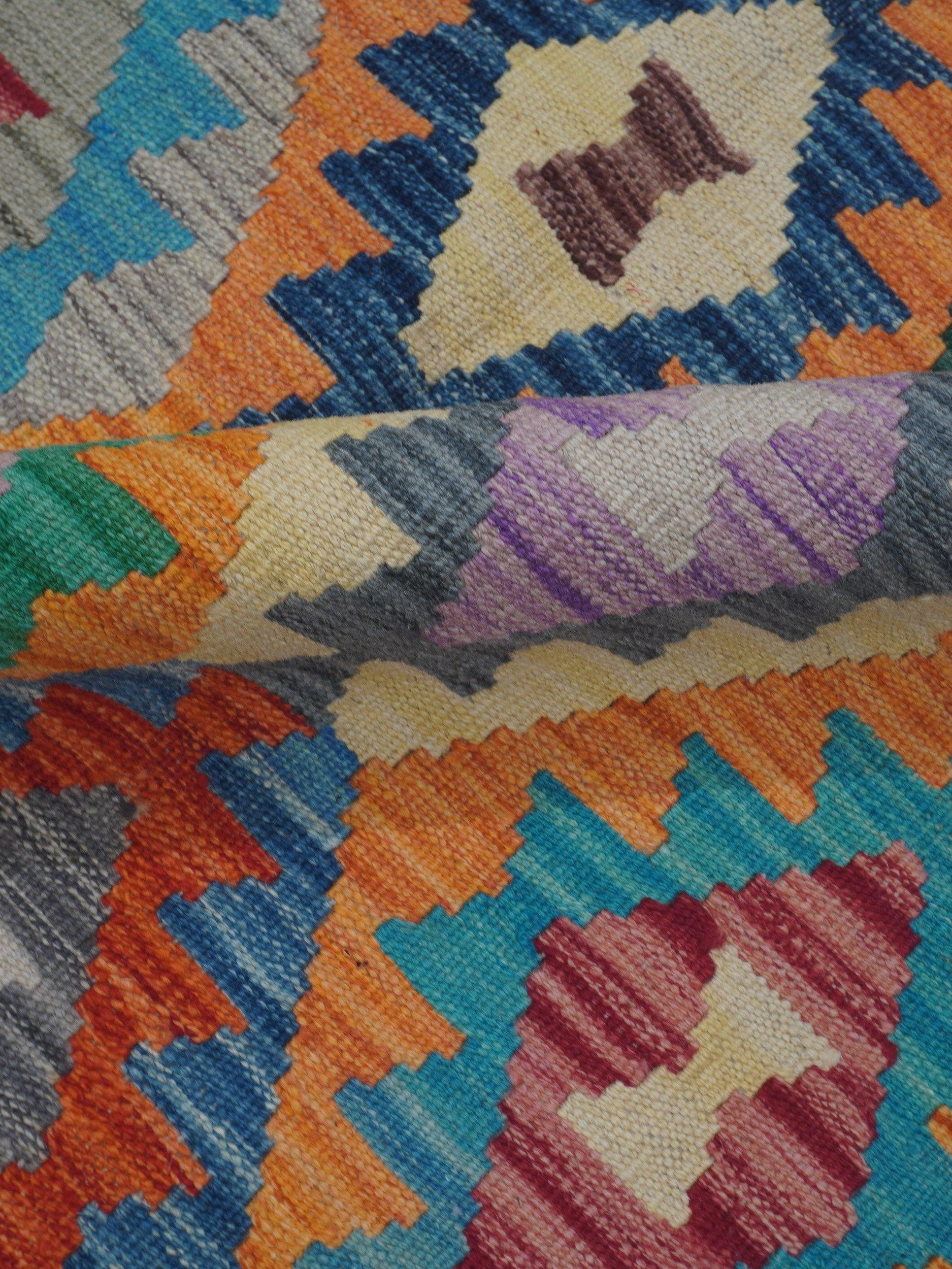 Gooch Oriental Kelim Pure Wool Rug, Multi, L241 x W180 cm