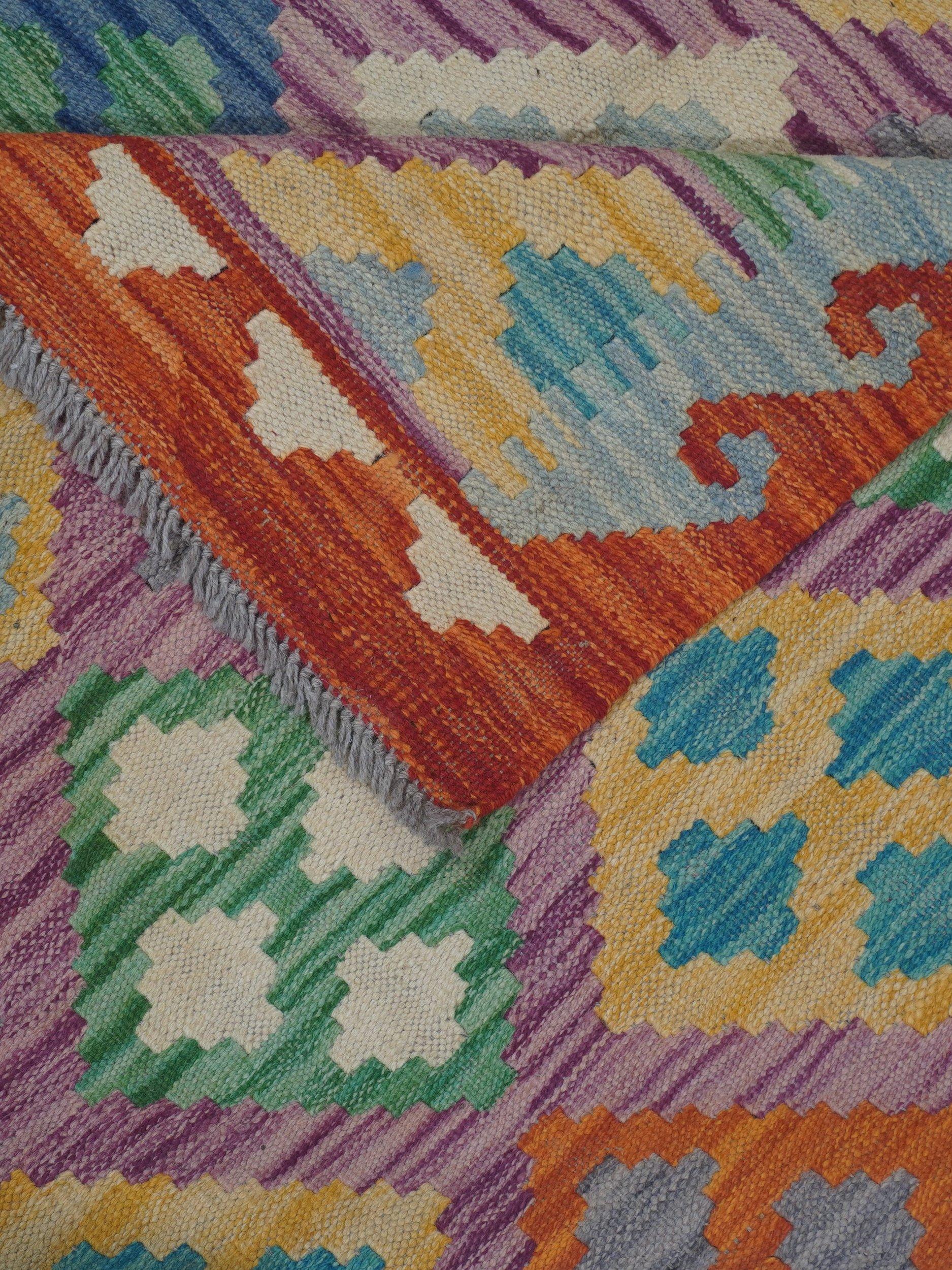 Gooch Oriental Kelim Pure Wool Rug, Multi, L249 x W175 cm