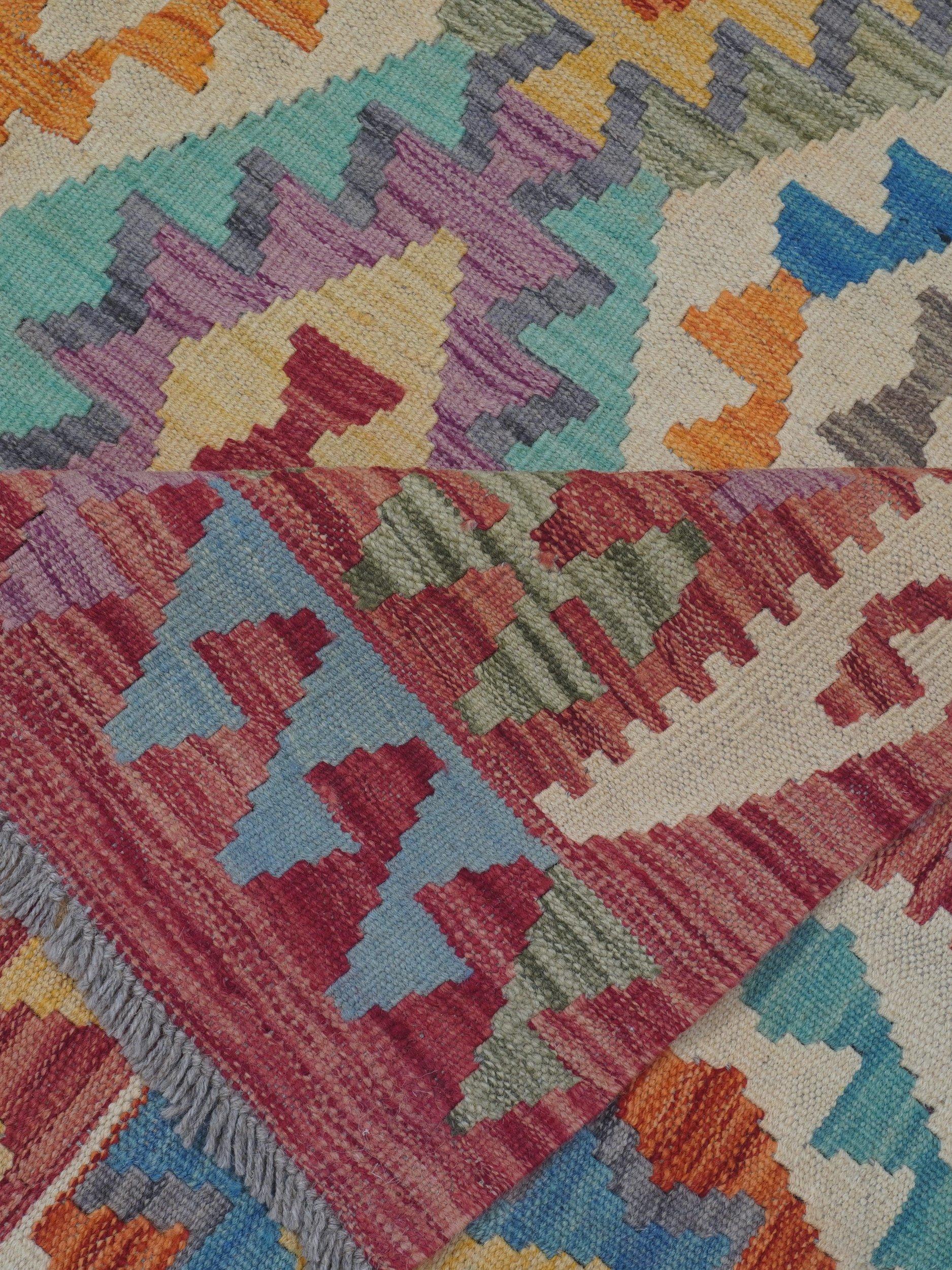 Gooch Oriental Kelim Pure Wool Rug, Multi, L295 x W205 cm