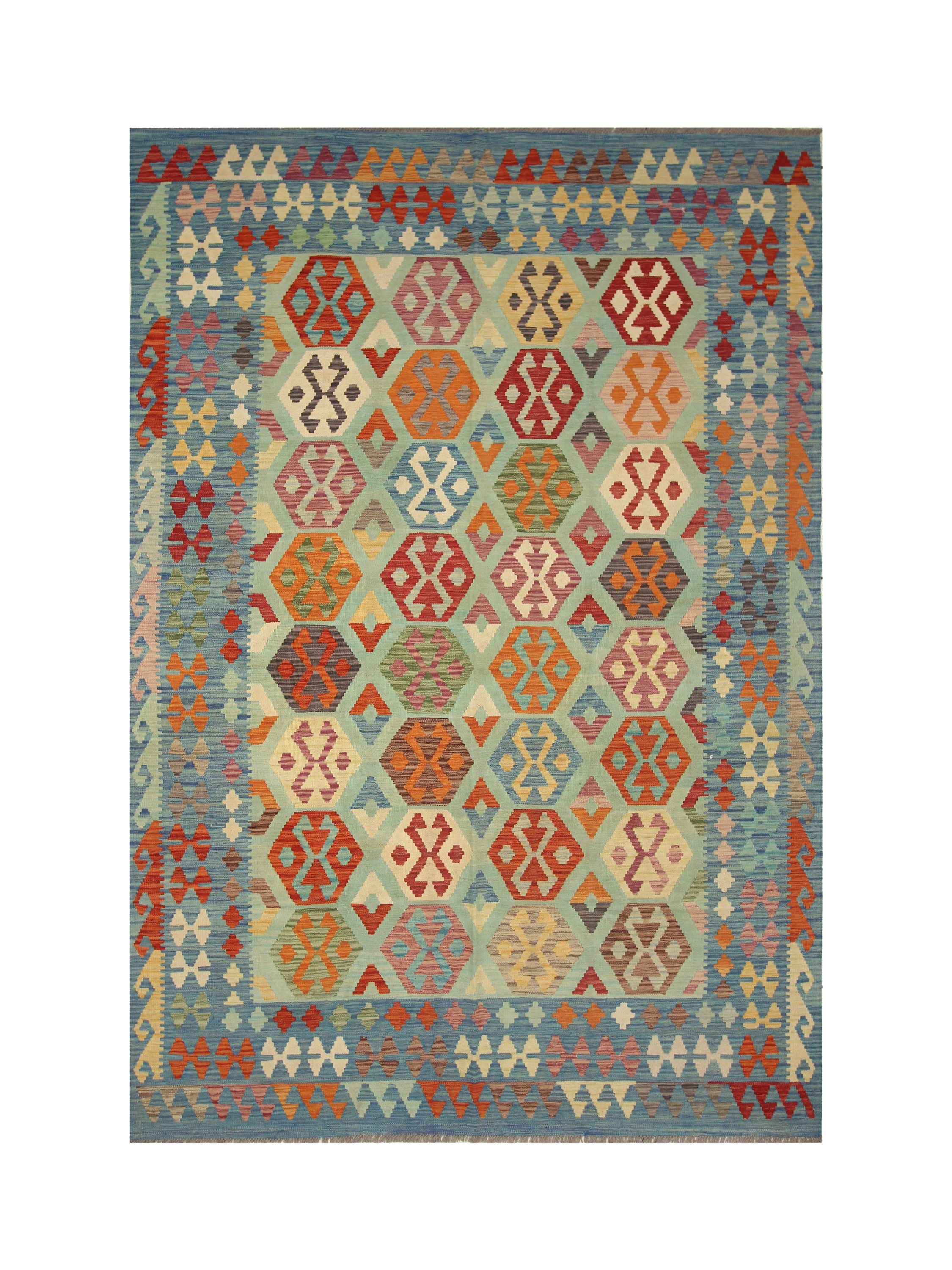 Gooch Oriental Kelim Pure Wool Rug, Multi, L298 x W203 cm