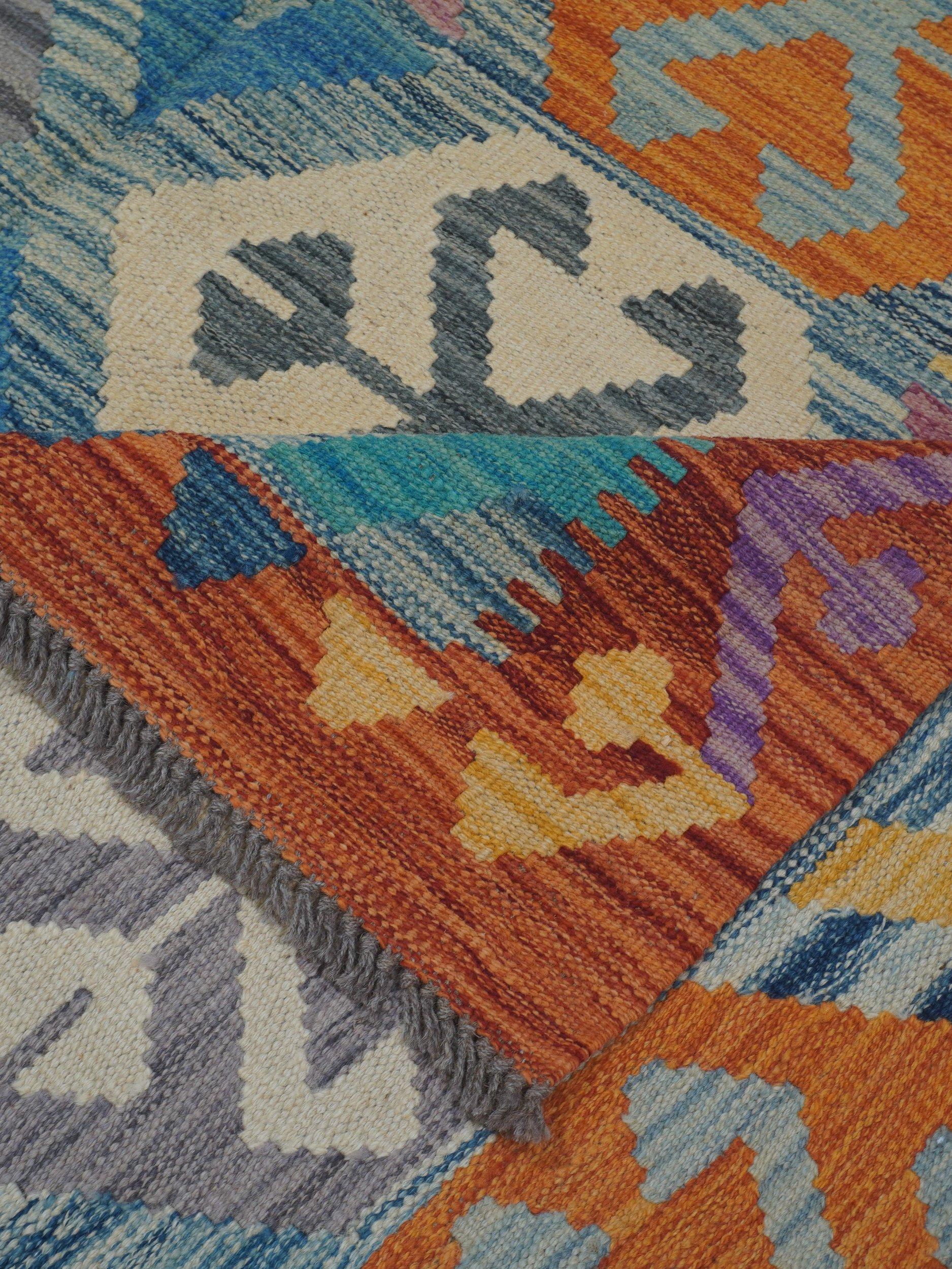 Gooch Oriental Kelim Pure Wool Rug, Multi, L298 x W204 cm