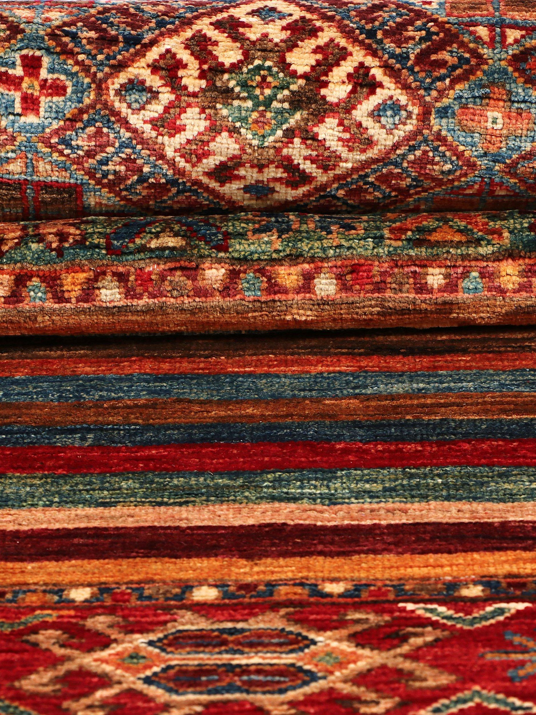 Gooch Oriental Khurjeen Pure Wool Runner Rug, Multi, L305 x W86 cm