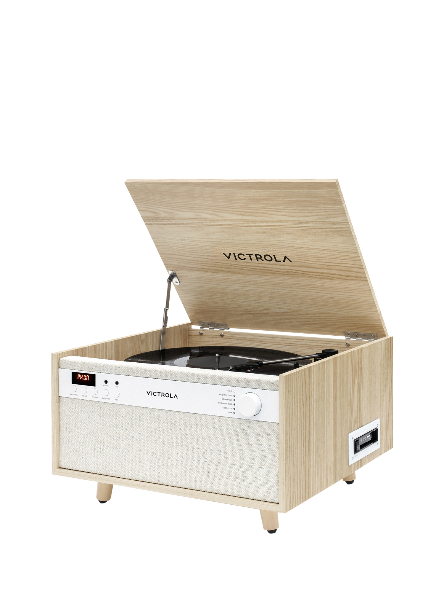 Victrola Century 6-in-1 Music Centre with Turntable, Natural