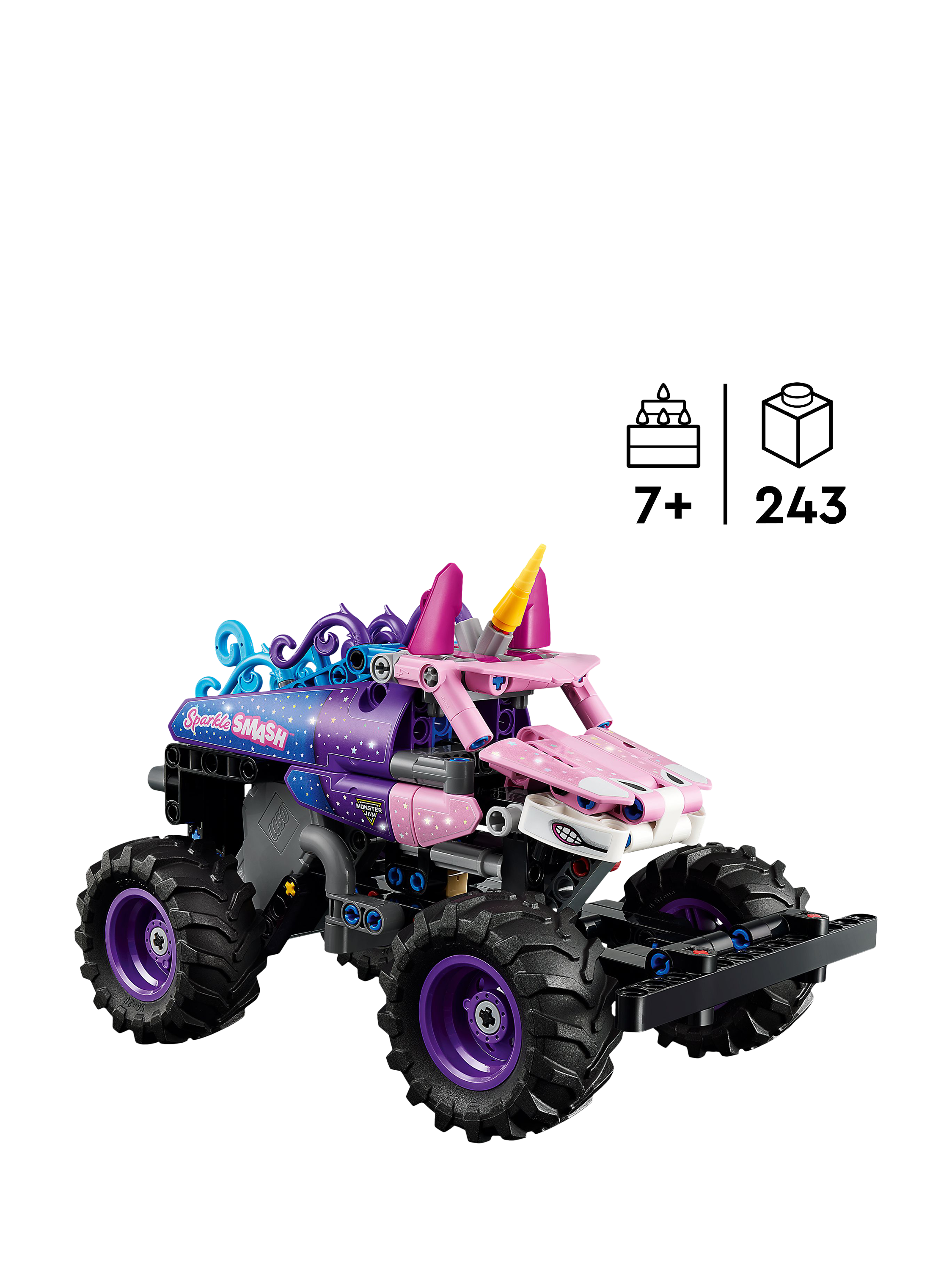 LEGO Technic 42220 Monster Jam Sparkle Smash Pull-Back Truck