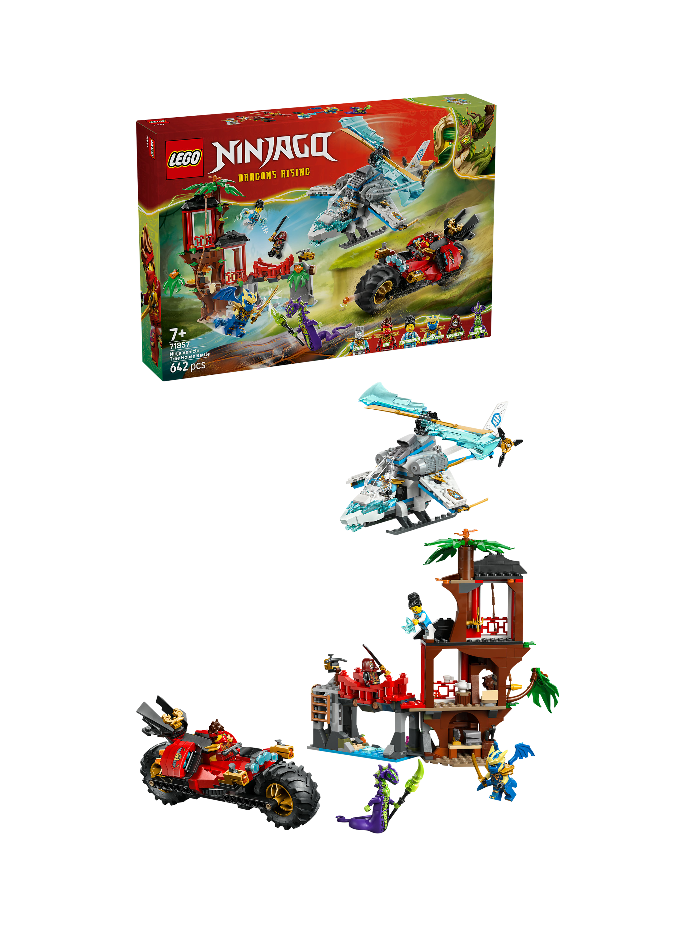 LEGO Ninjago 71857 Ninja Vehicle Tree House Battle Building Toy