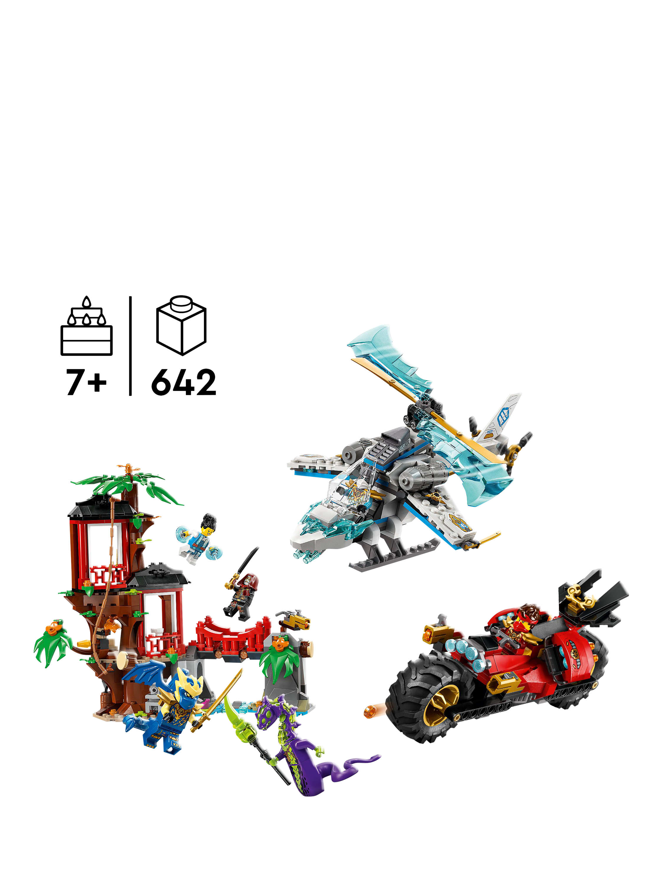 LEGO Ninjago 71857 Ninja Vehicle Tree House Battle Building Toy