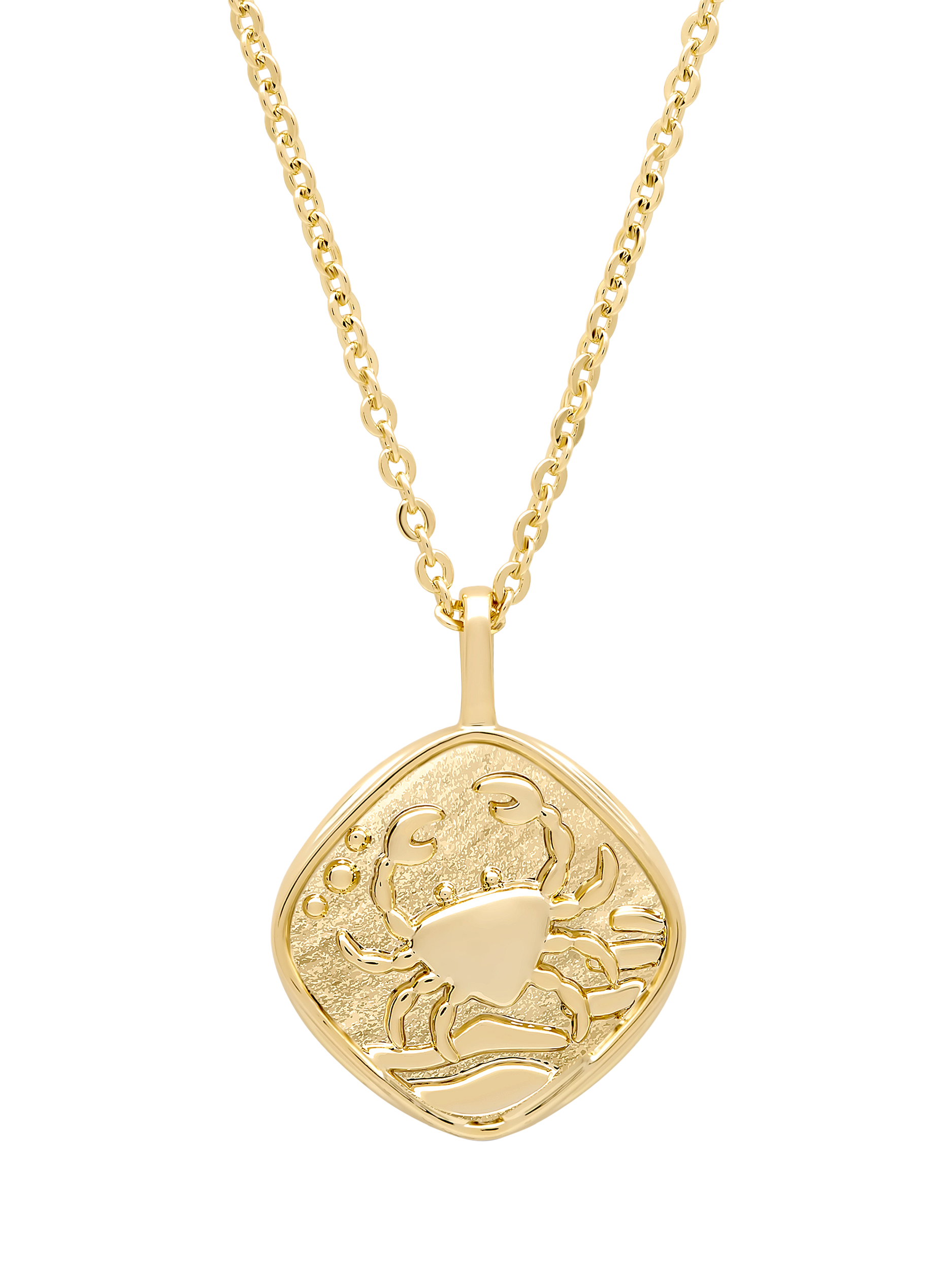Jon Richard 18ct Gold Plated Molten Horoscope Pendant, Cancer