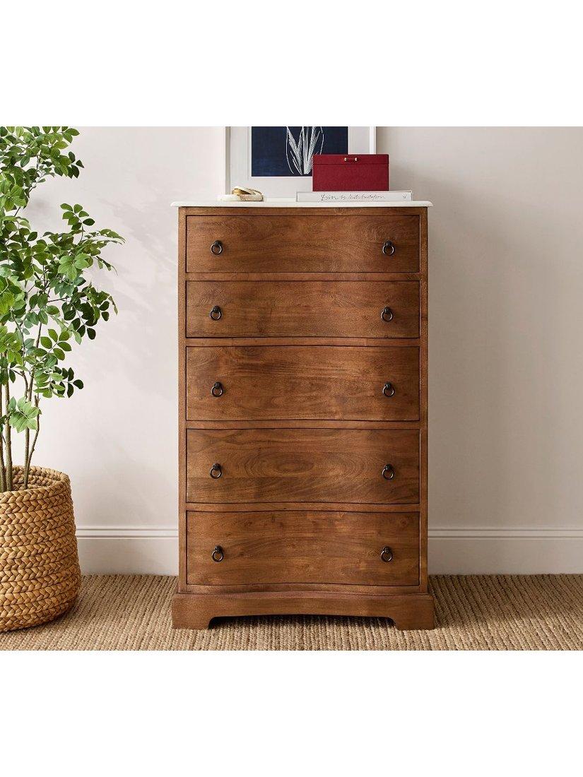Pottery Barn Scarlett Tallboy Chest, Brogan Brown