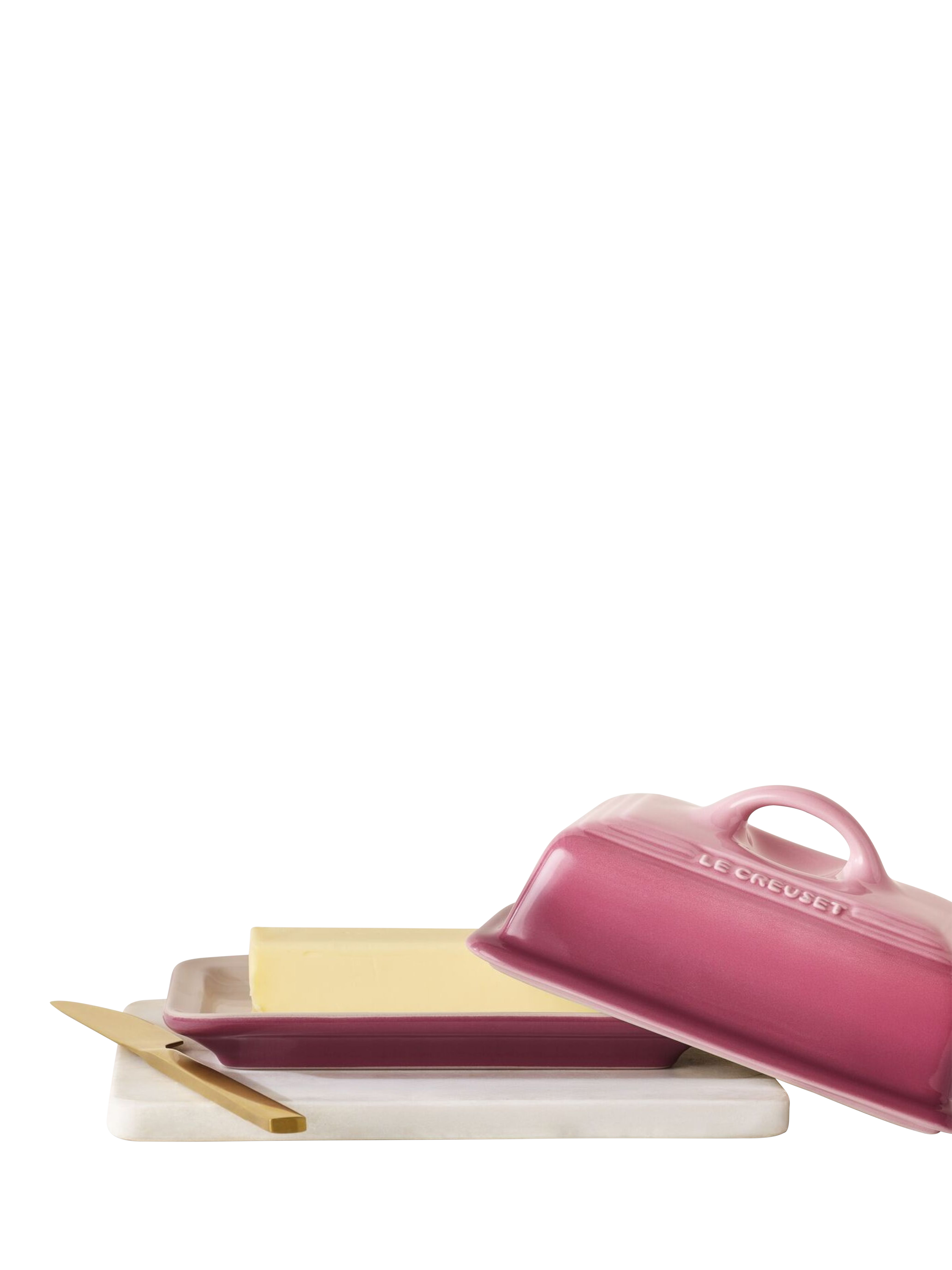 Le Creuset Stoneware Butter Dish, Rose Quartz