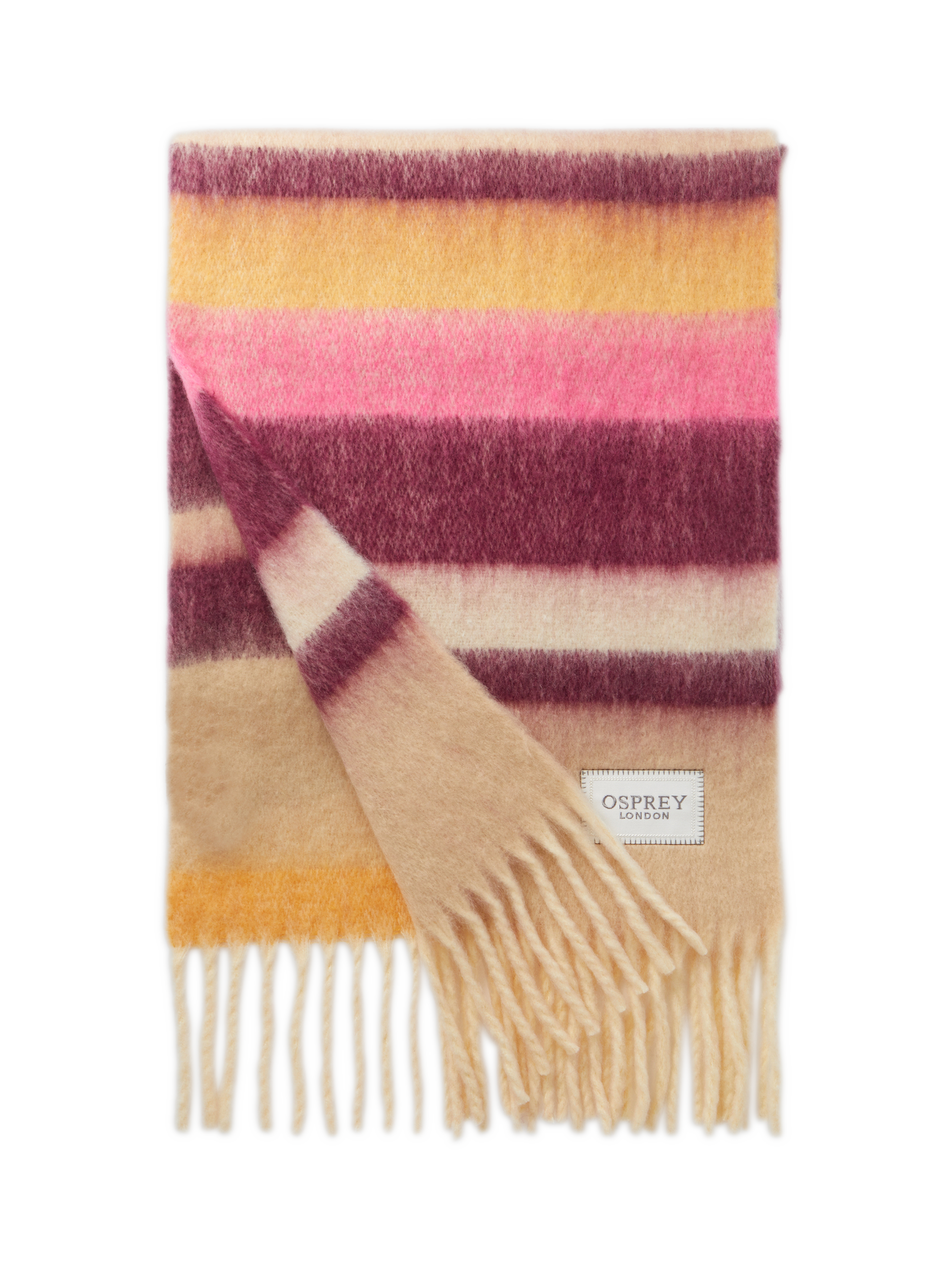 OSPREY LONDON Mandarin Scarf, Purple