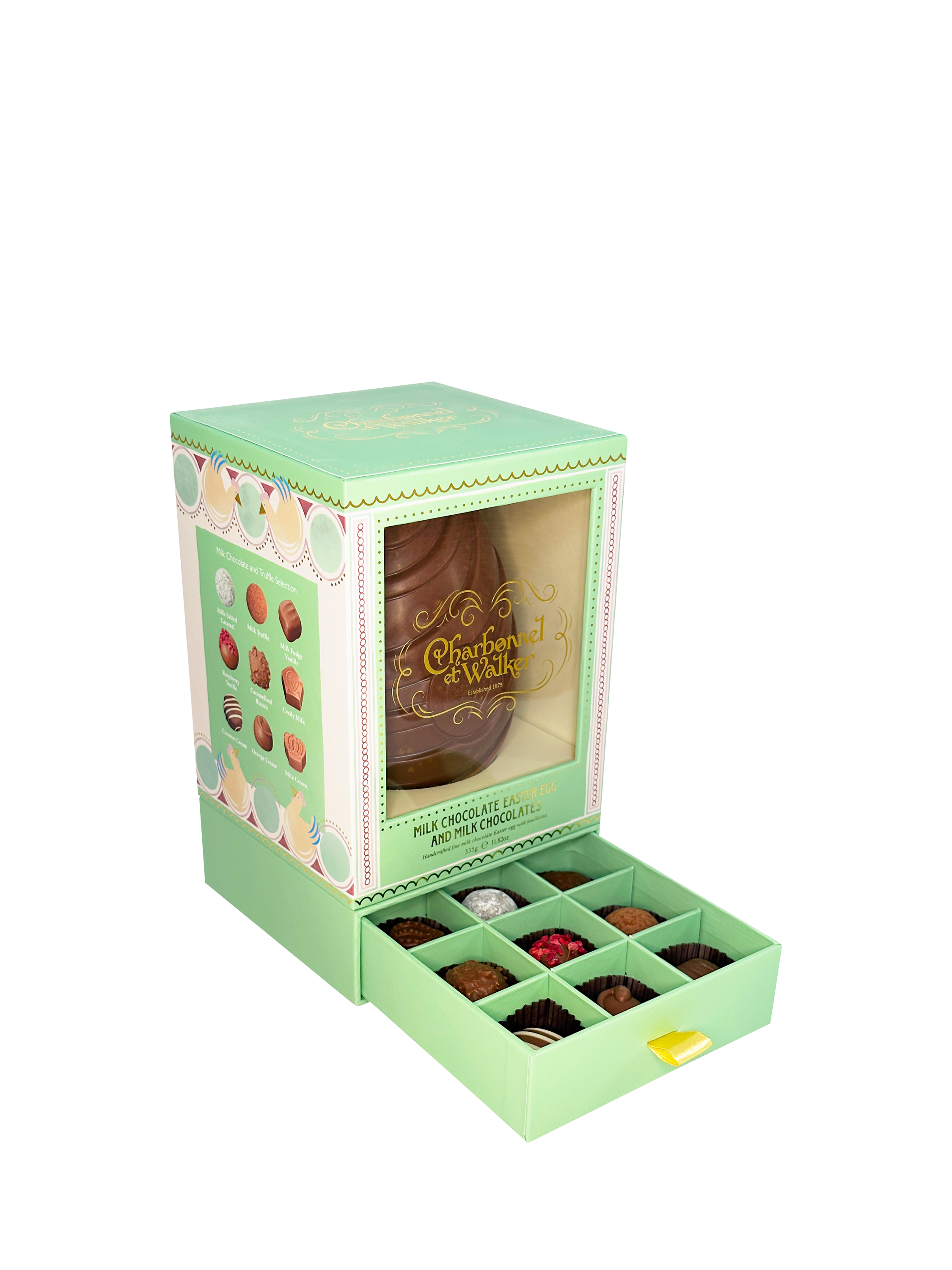 Charbonnel et Walker Milk Chocolate Easter Egg with Assorted Truffles, 350g