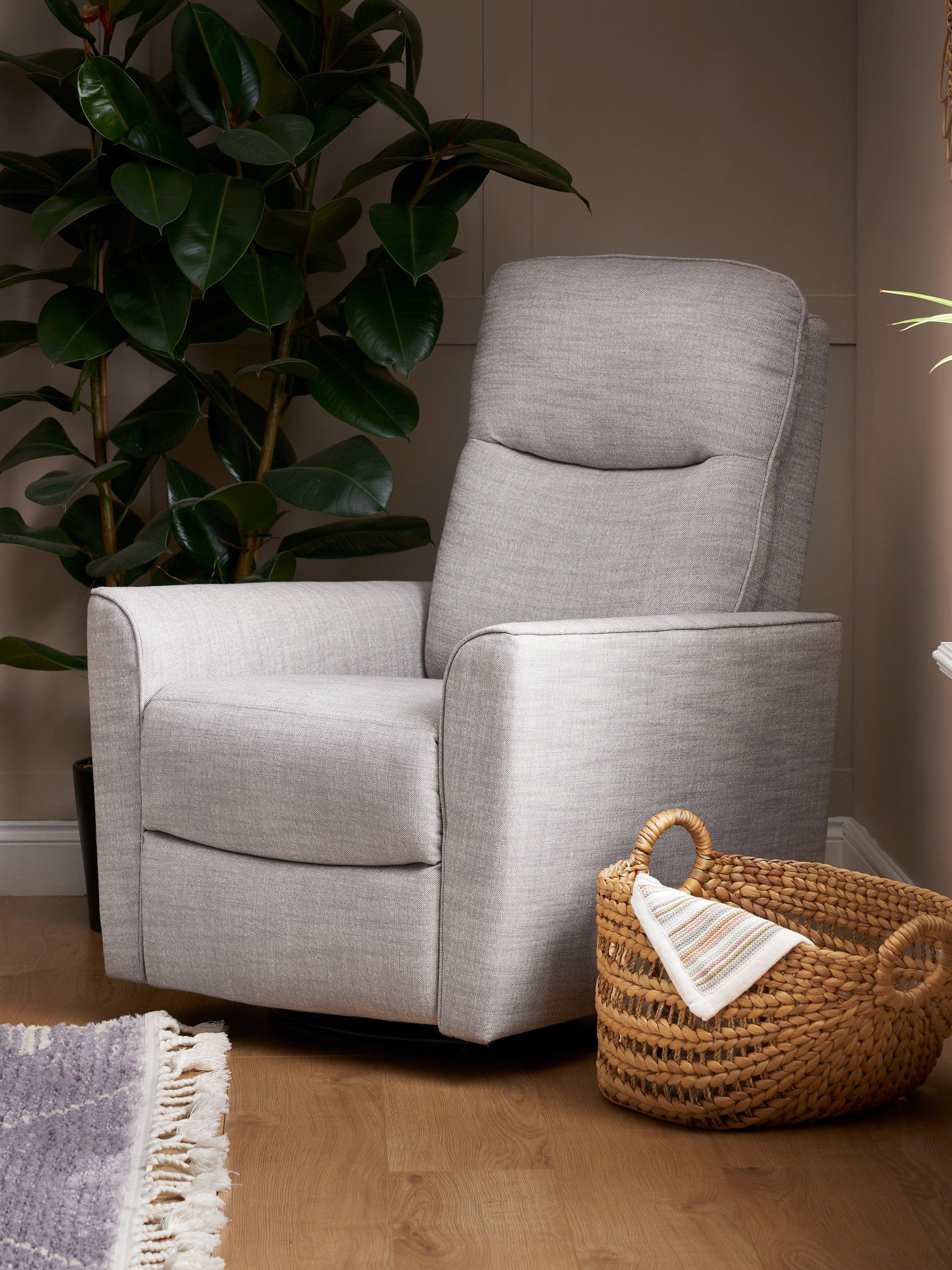 Obaby Savannah Swivel Recliner Nursing Chair, Pebble