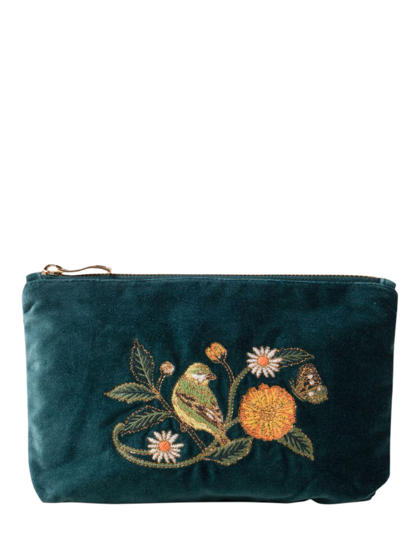 Elizabeth Scarlett Wild Garden Mini Pouch, Green Multi