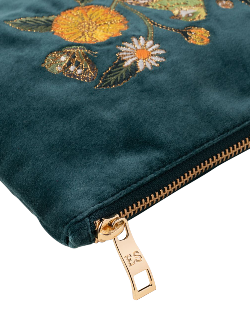 Elizabeth Scarlett Wild Garden Mini Pouch, Green Multi