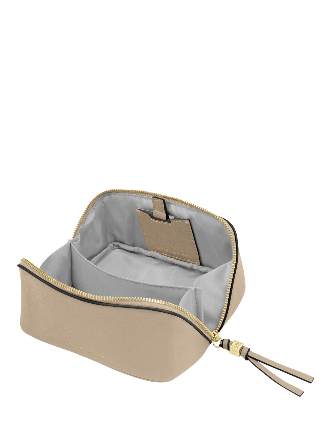 Katie Loxton Fold Out Mirror Makeup Bag, Light Taupe