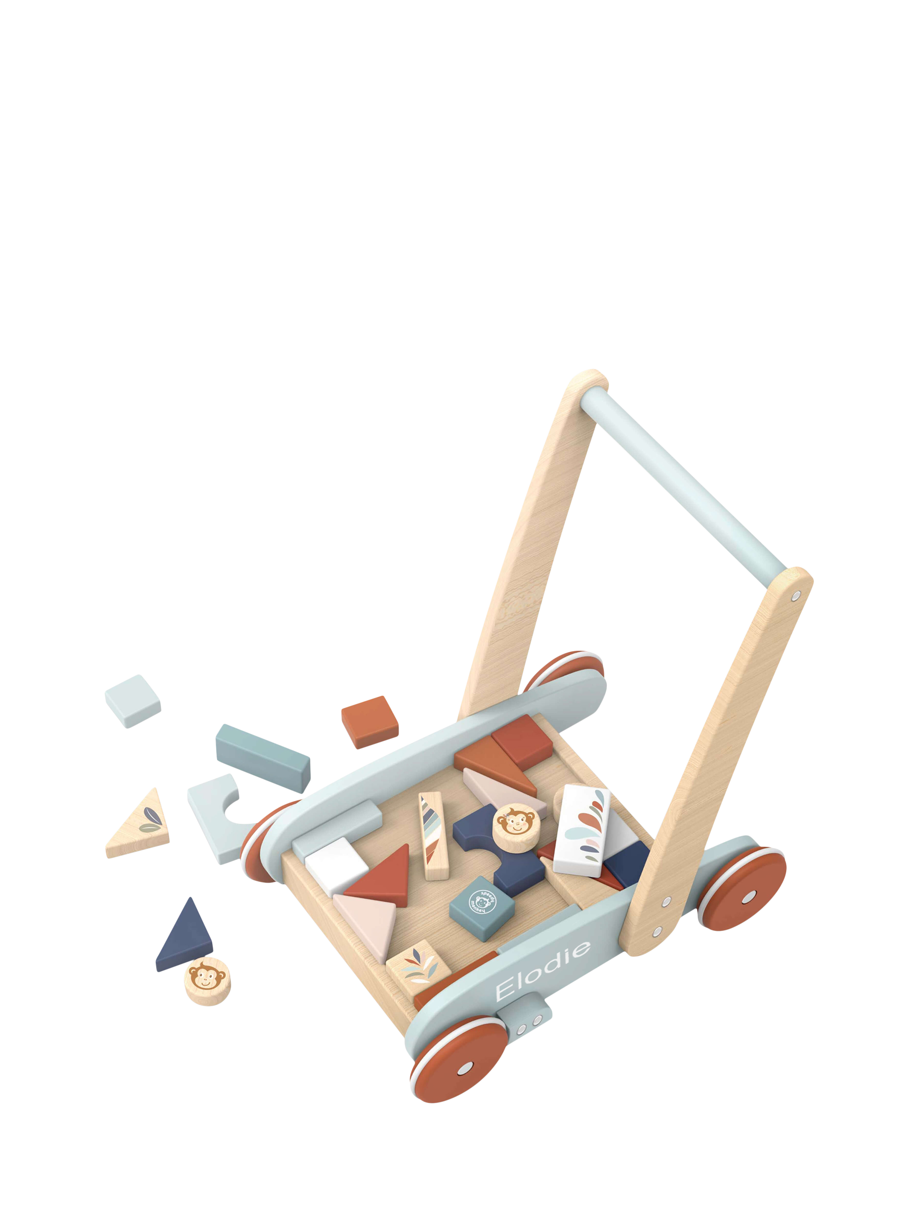 Babyblooms Personalised Wooden Baby Block Walker