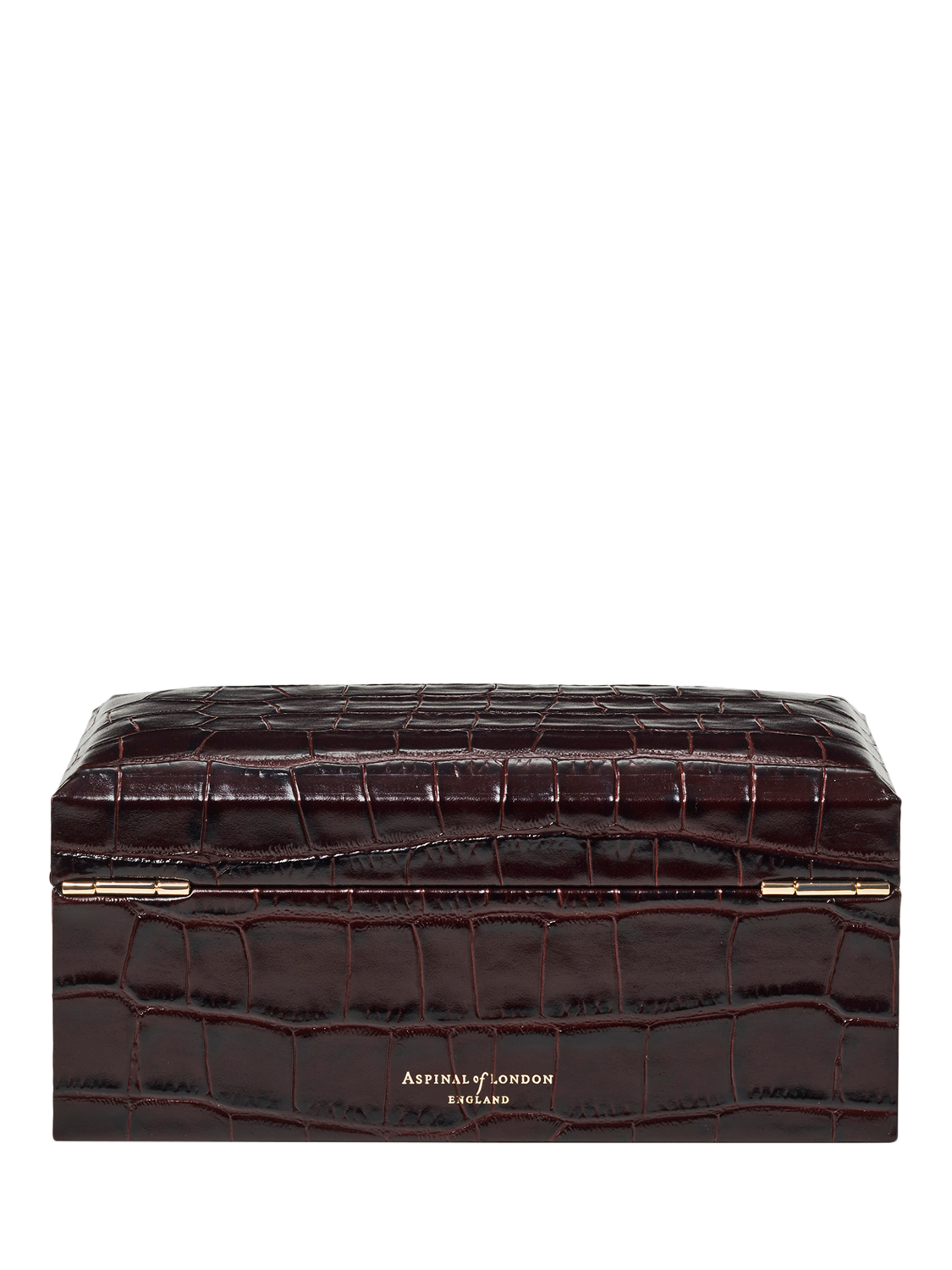 Aspinal of London Three Piece Leather Watch Box, Amazonbrown