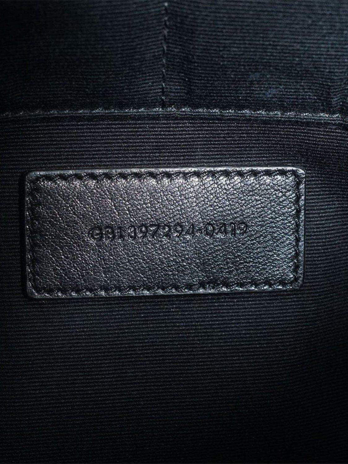 Pre-loved SAINT LAURENT Leather Star Clutch Bag, Black