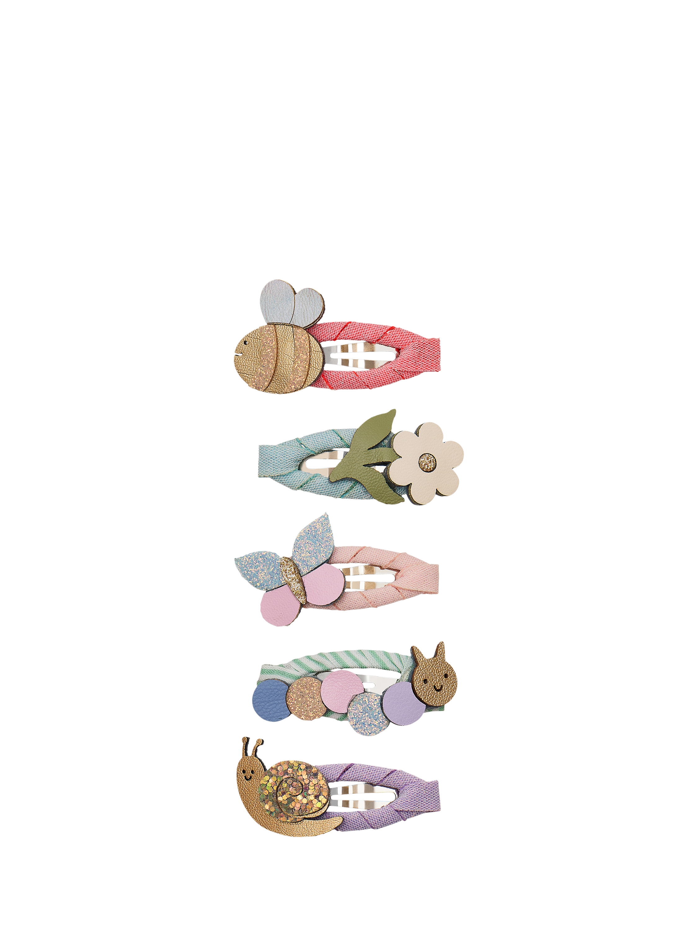 Mimi & Lula Kids' Mini Bug Beasts Hair Clips, Pack of 5, Multi