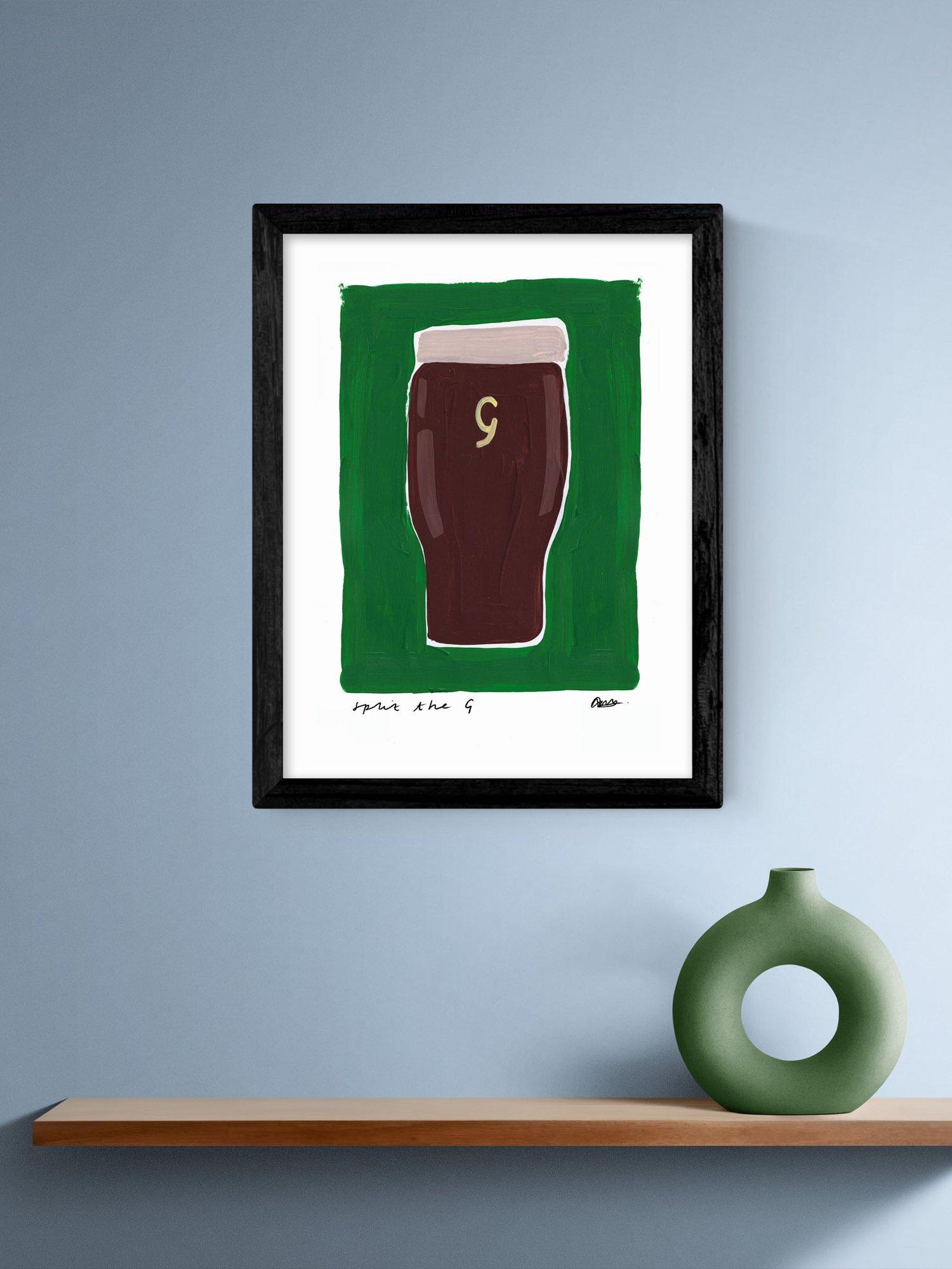 EAST END PRINTS Natalie Cass 'Guinness' Framed Print, 43.4 x 33.4cm ...