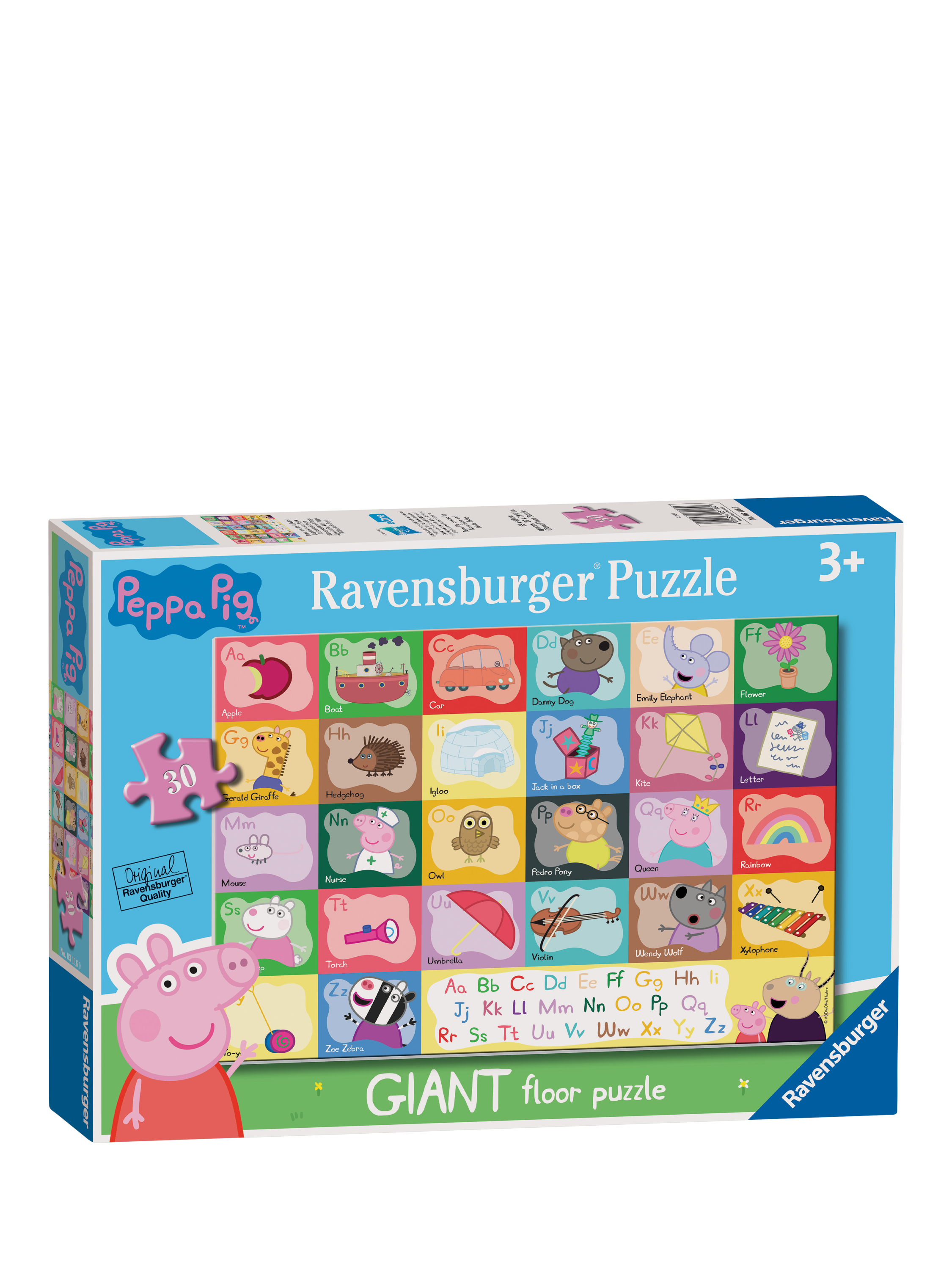 Peppa Pig Ravensburger Alphabet Giant Floor Jigsaw Puzzle, 30 Piece