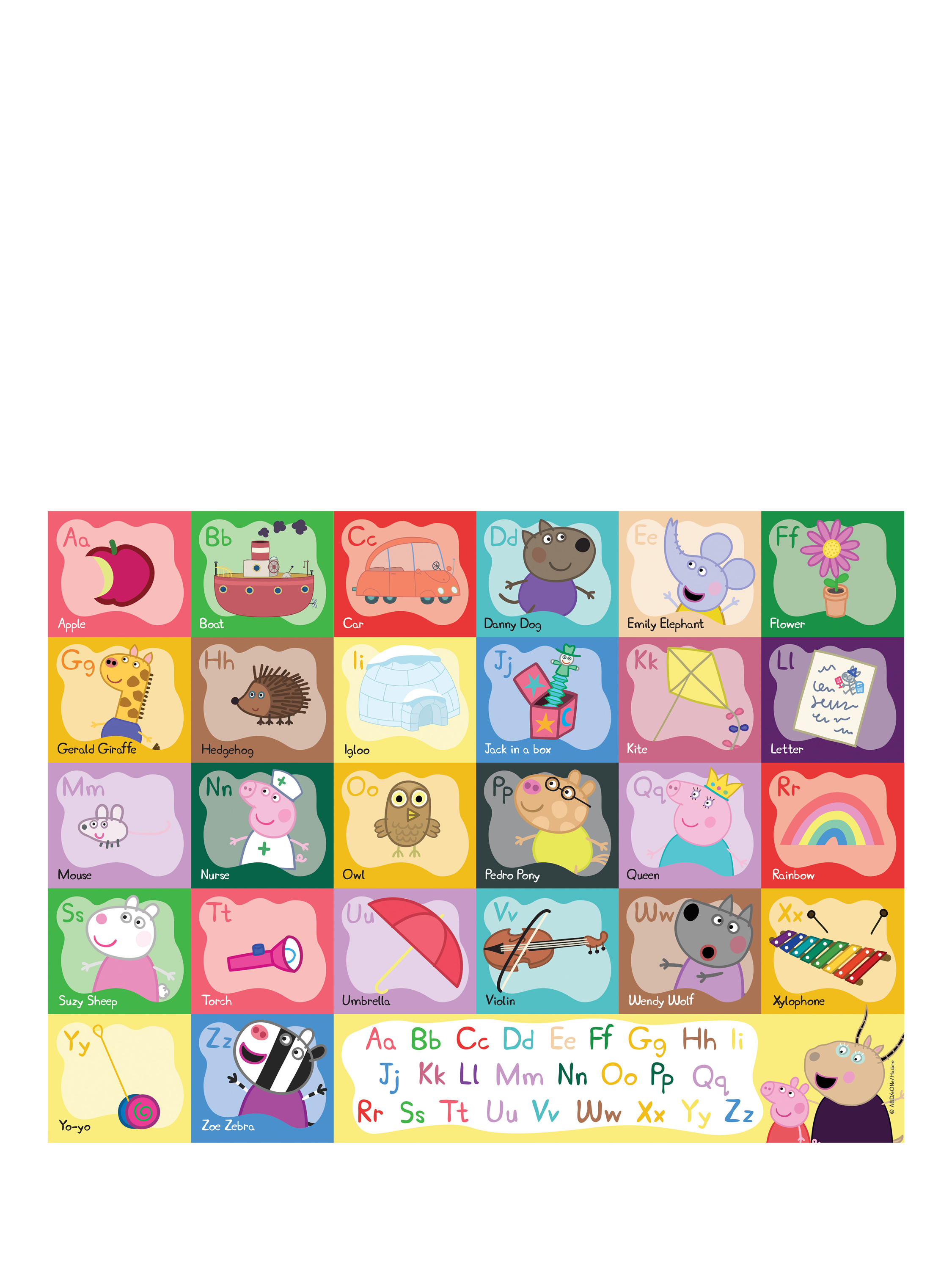 Peppa Pig Ravensburger Alphabet Giant Floor Jigsaw Puzzle, 30 Piece