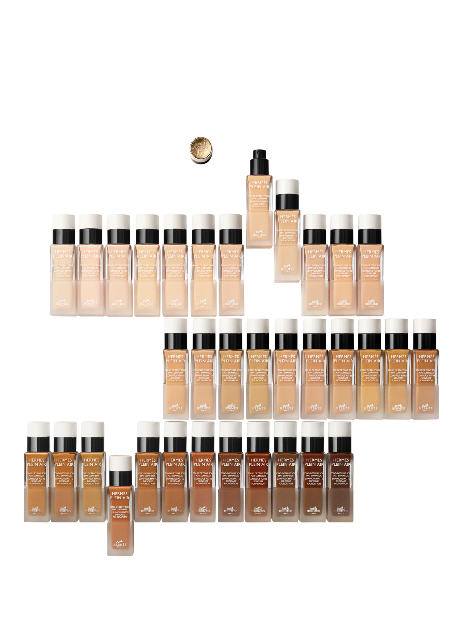 Hermès Plein Air Luminous Matte Skincare Foundation, 61C Biscuit