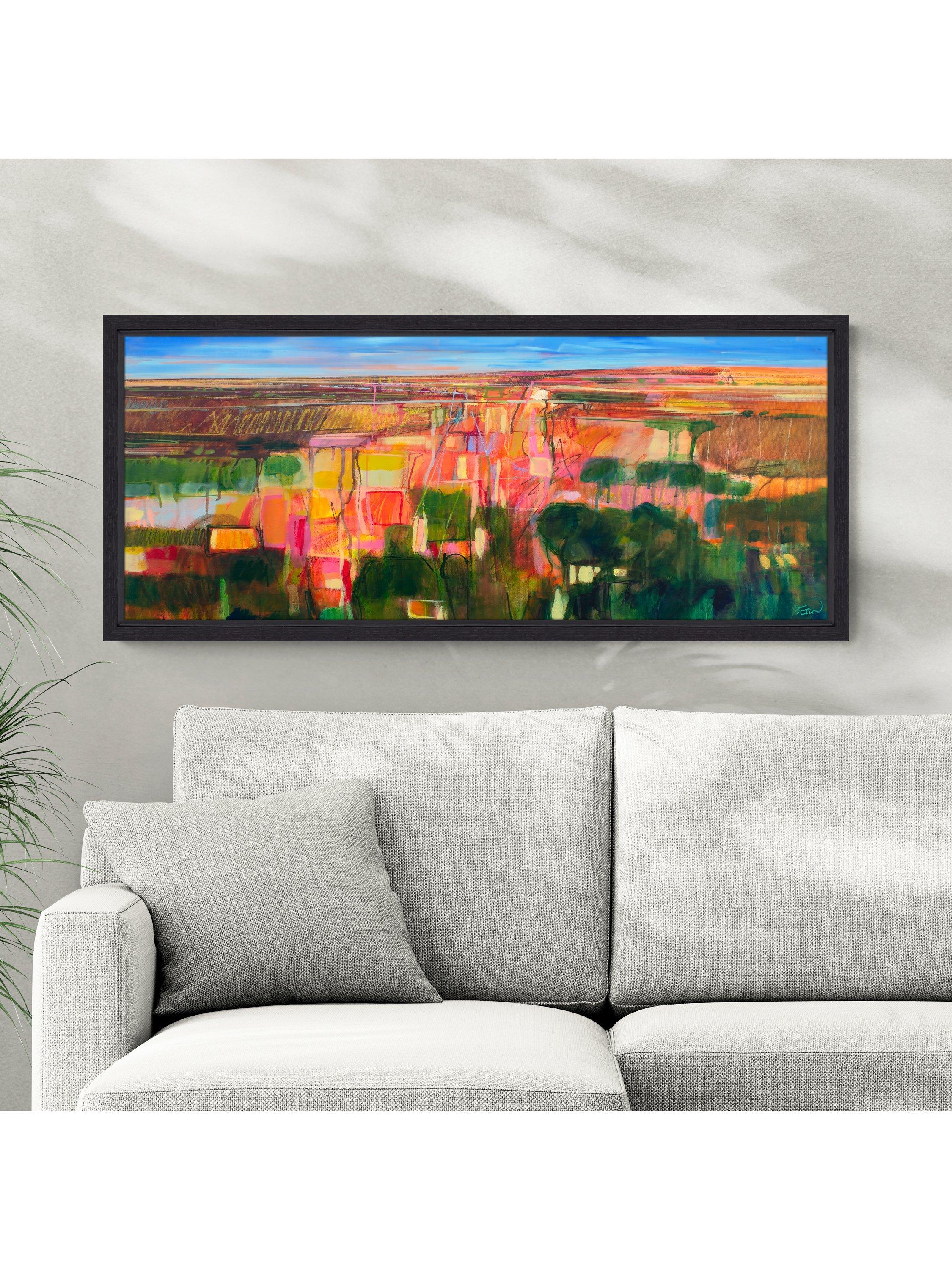 John Lewis Alex Ebdon 'Manchas Luz' Framed Canvas Print, 106 x 46cm