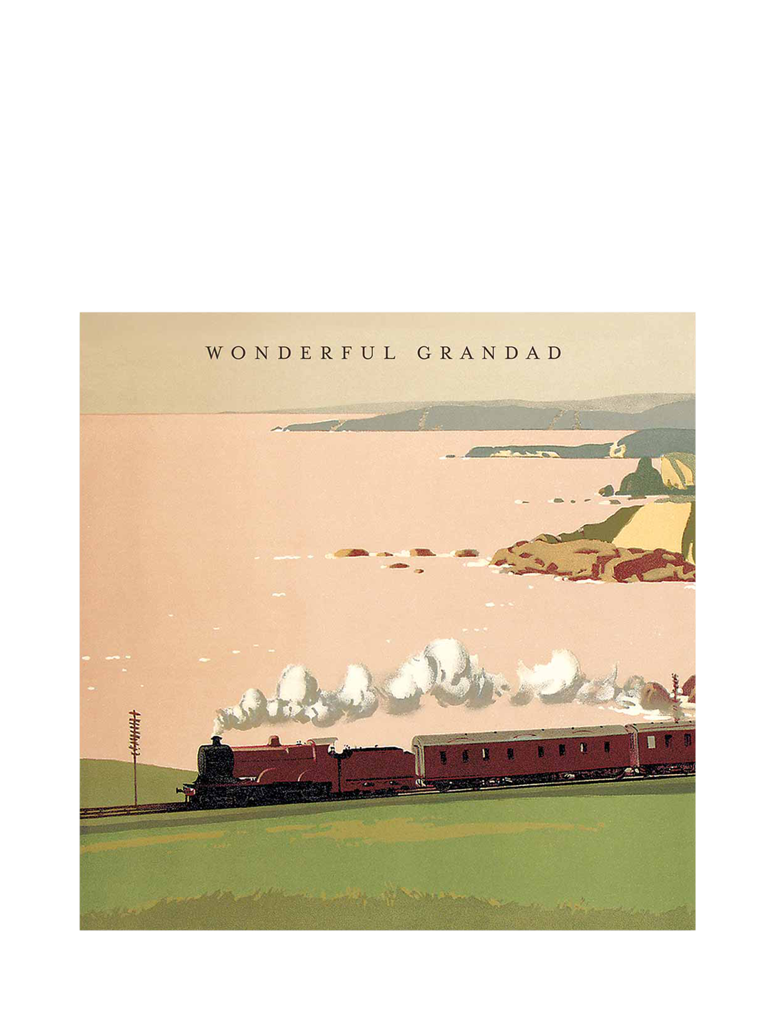 Woodmansterne Royal Highlander Train Grandad Birthday Card
