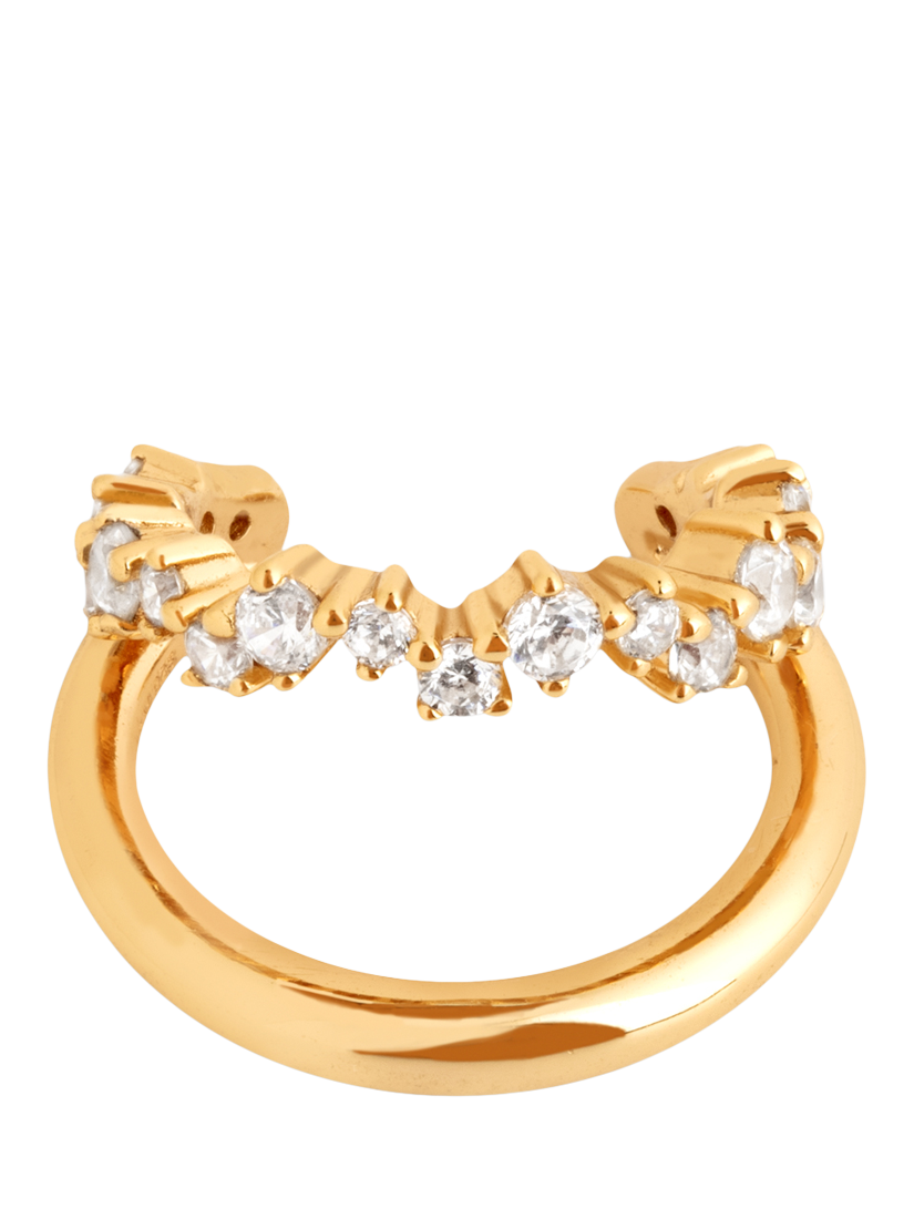 Astrid & Miyu Illusion Spiral Ear Cuff, Yellow Gold