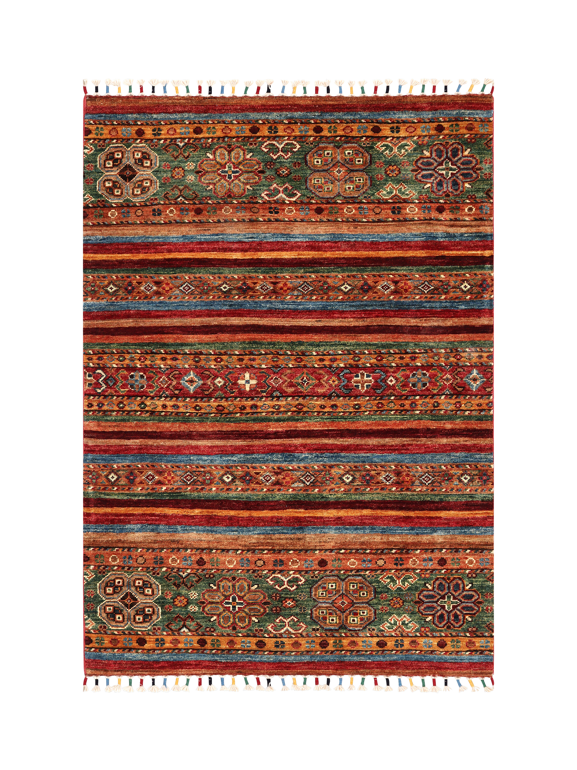 Gooch Oriental Khurjeen Pure Wool Rug, Multi, L127 x W89 cm