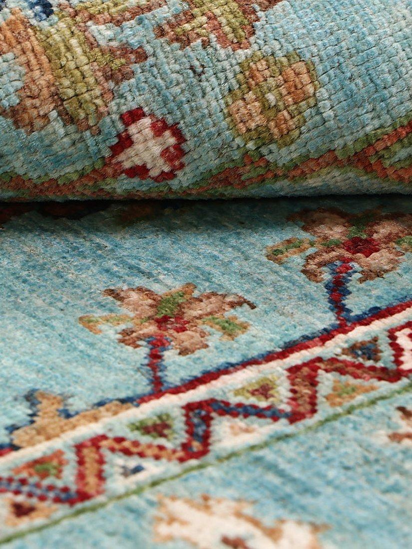 Gooch Oriental Sultani Pure Wool Rug, Aqua, L147 x W92 cm