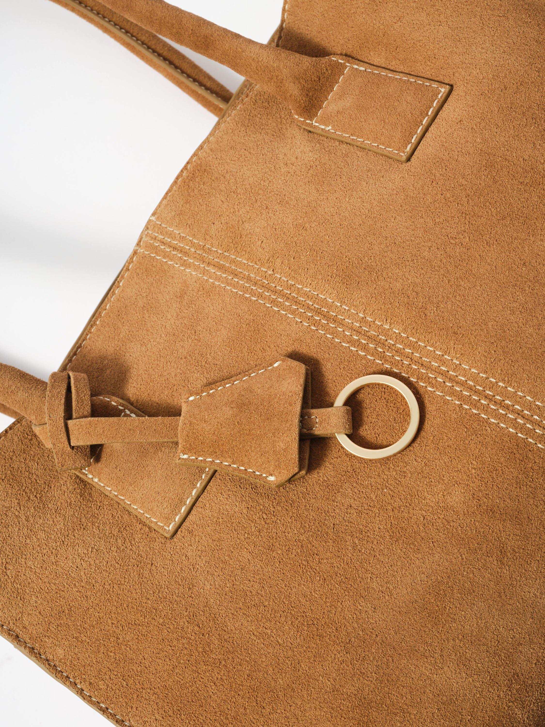 Mint Velvet Rue Suede Tote Bag, Natural