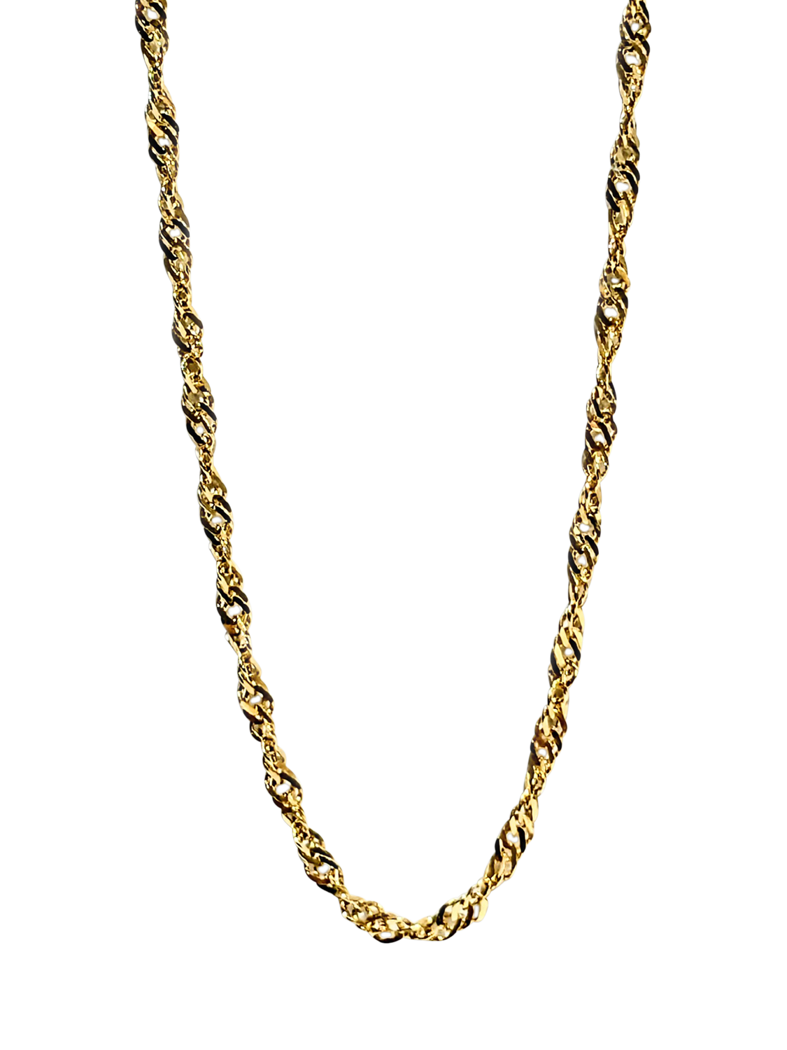 Pre-loved 9ct Yellow Gold Fancy Twist Curb Chain, Dated Circa 2012