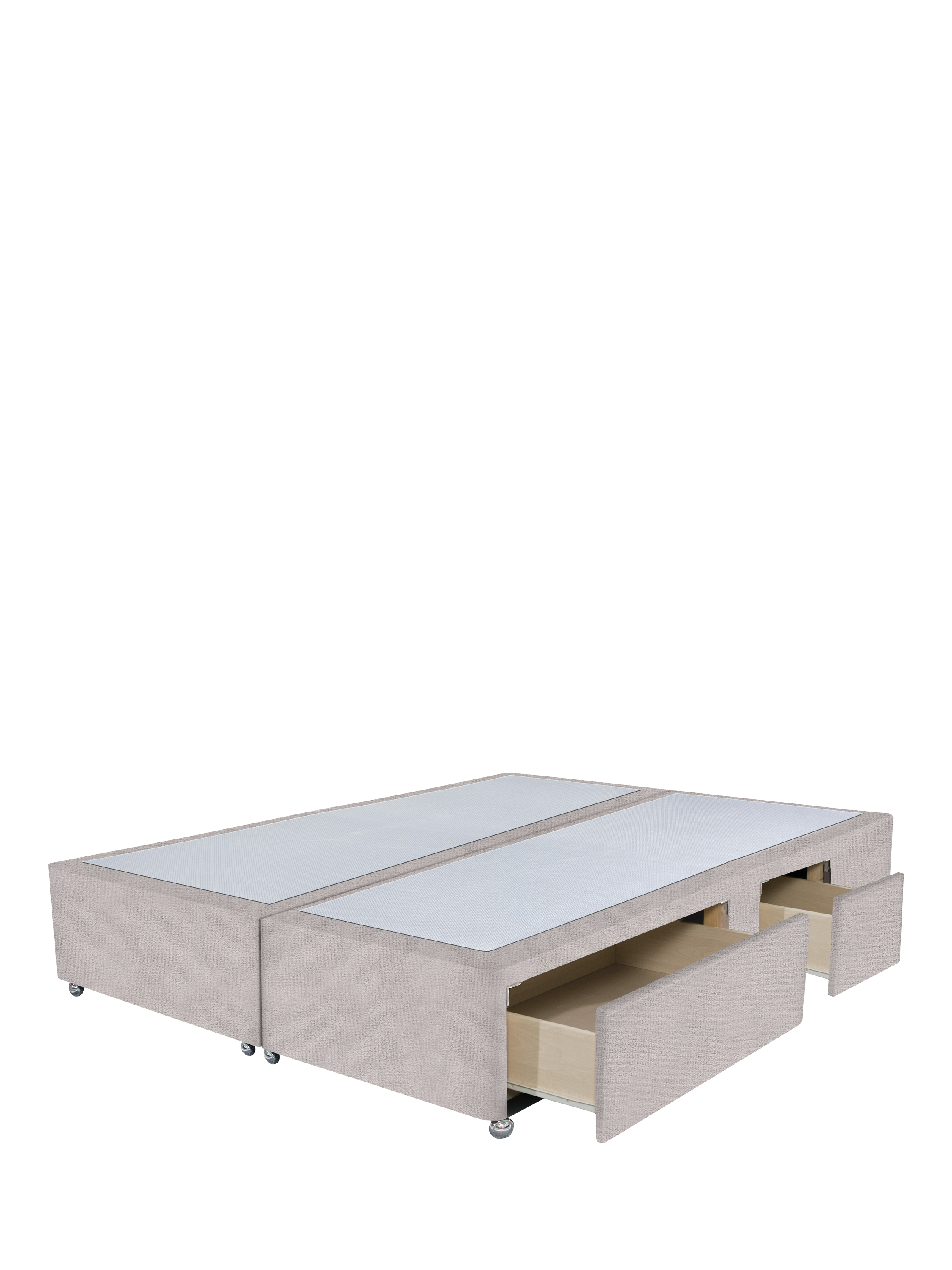 John Lewis Non-Sprung Upholstered Continental 2+2 Drawer Divan Base ...