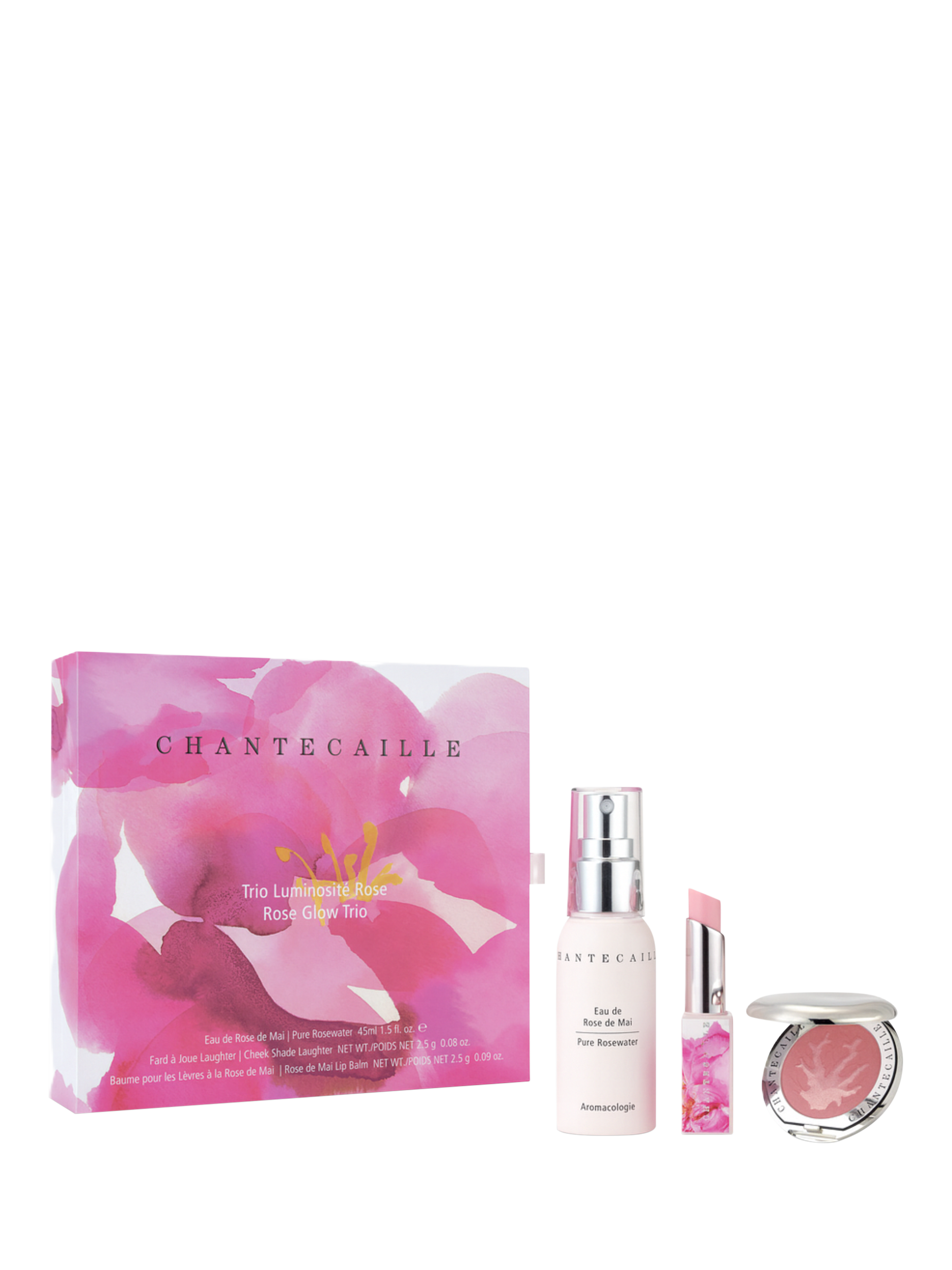 Chantecaille Rose Glow Trio Skincare Gift Set