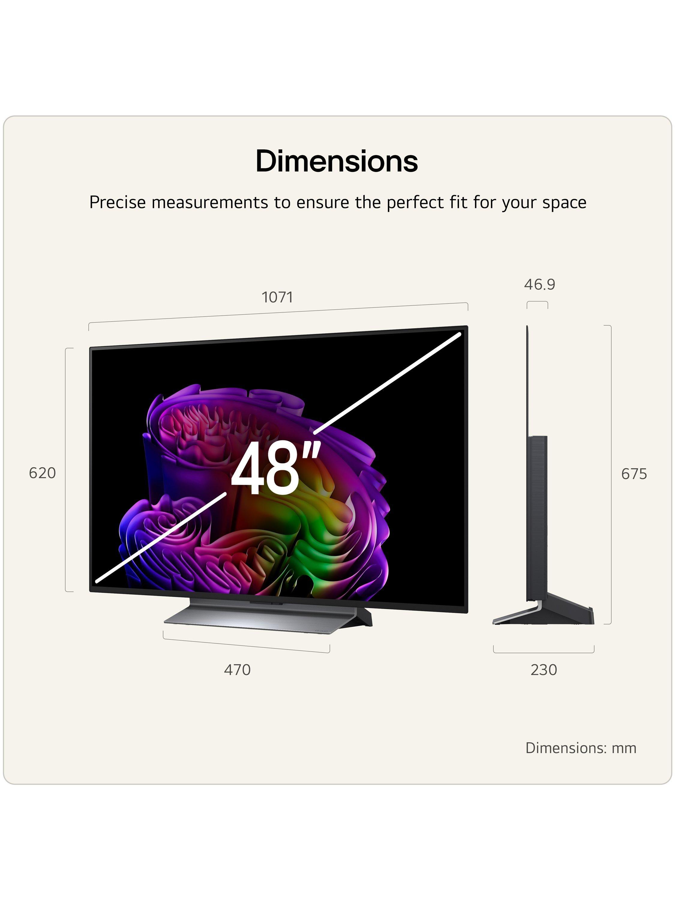 LG OLED48G66LS (2026) OLED evo HDR 4K Ultra HD Smart AI TV, 48 inch ...