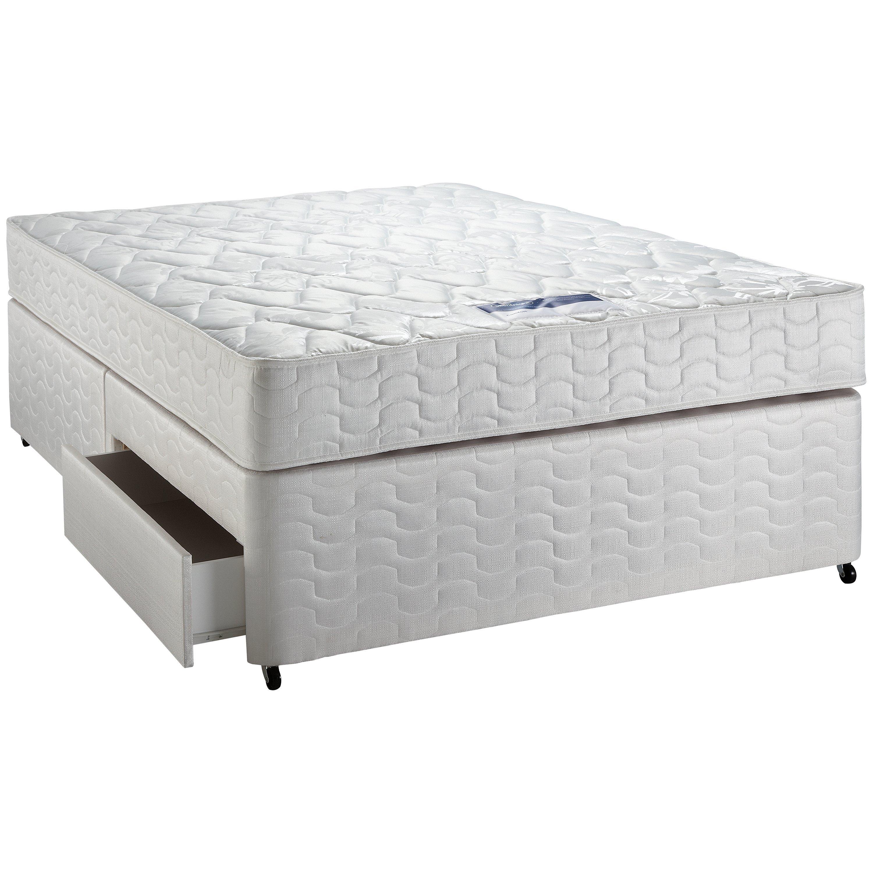 Silentnight Comfort Miracoil Mattress and Divan Storage Bed and Mattress Set King Size